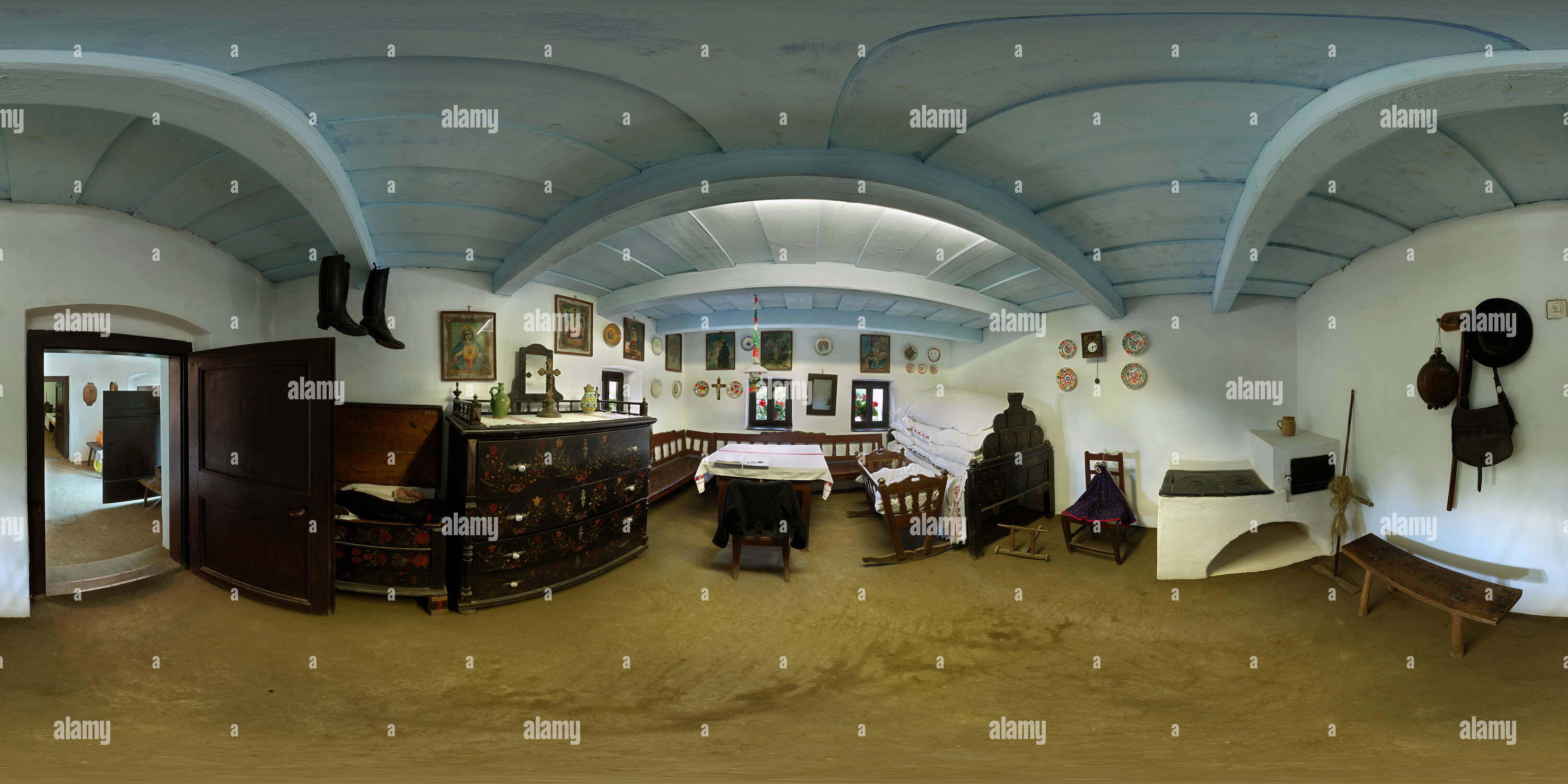 360° view of Village Museum (Falumuzeum), Holloko - Alamy