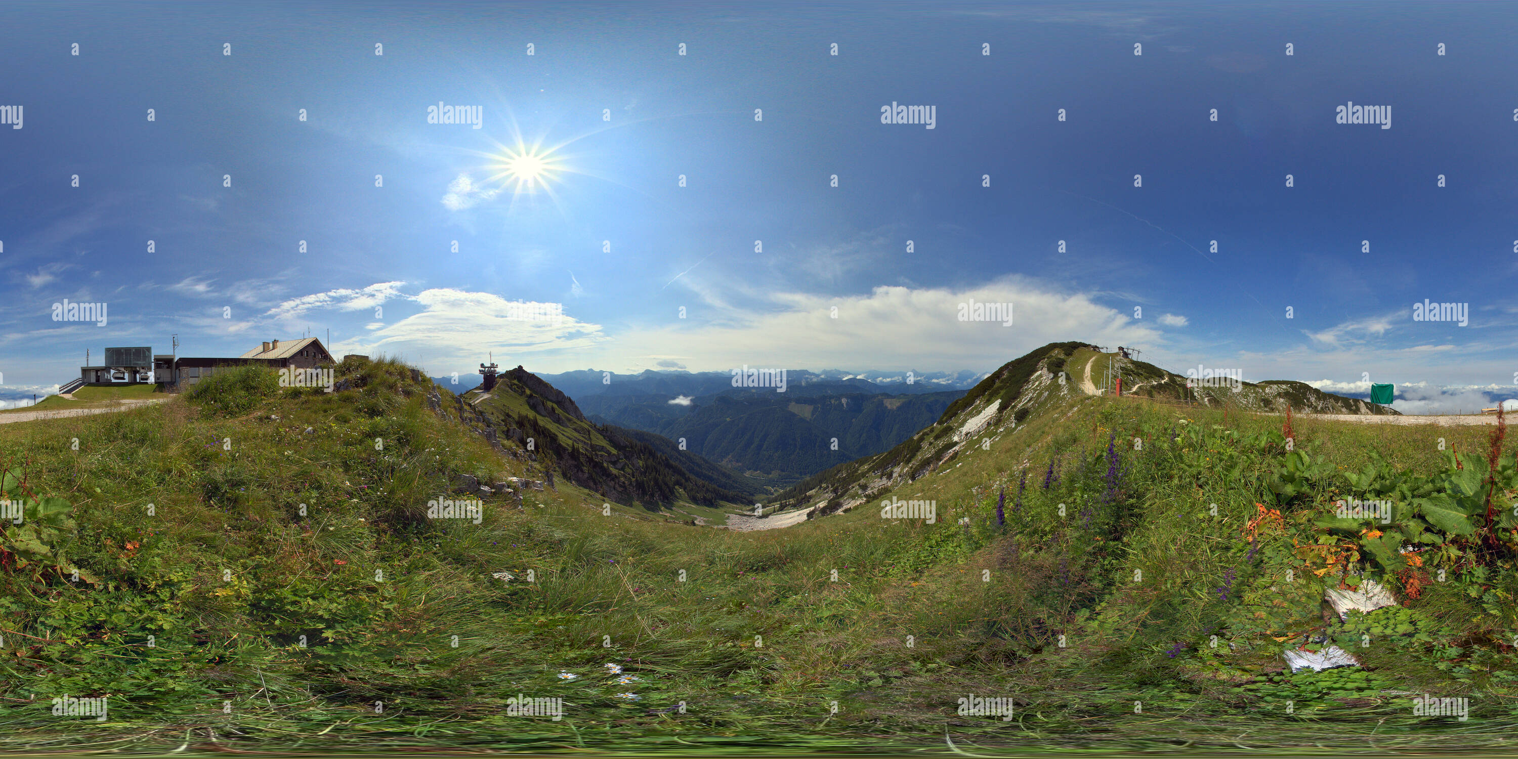 360° view of View over the Alps from the Hochkar - Alamy