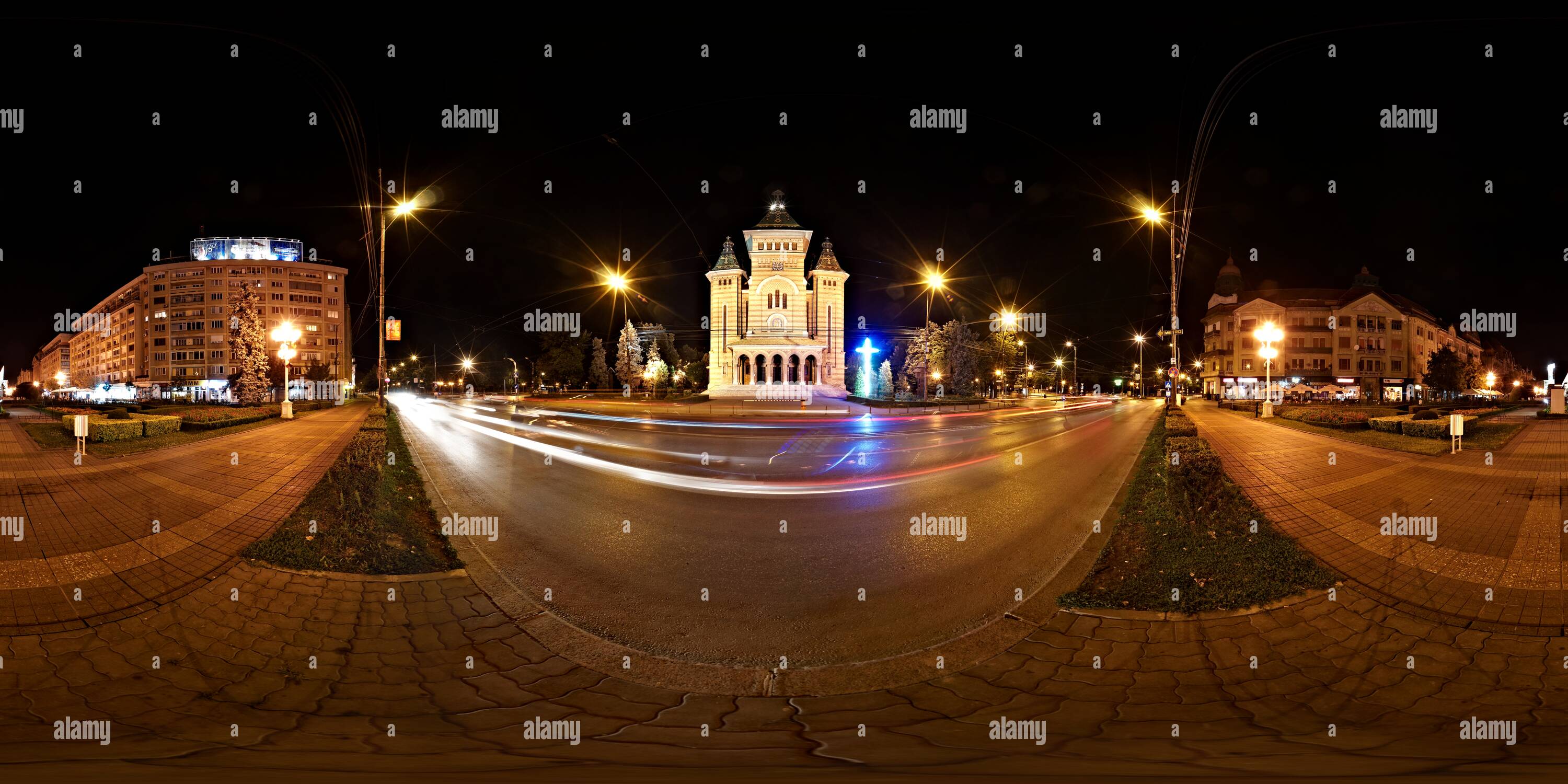 360° view of Timisoara The Metropolitan Cathedral - Alamy
