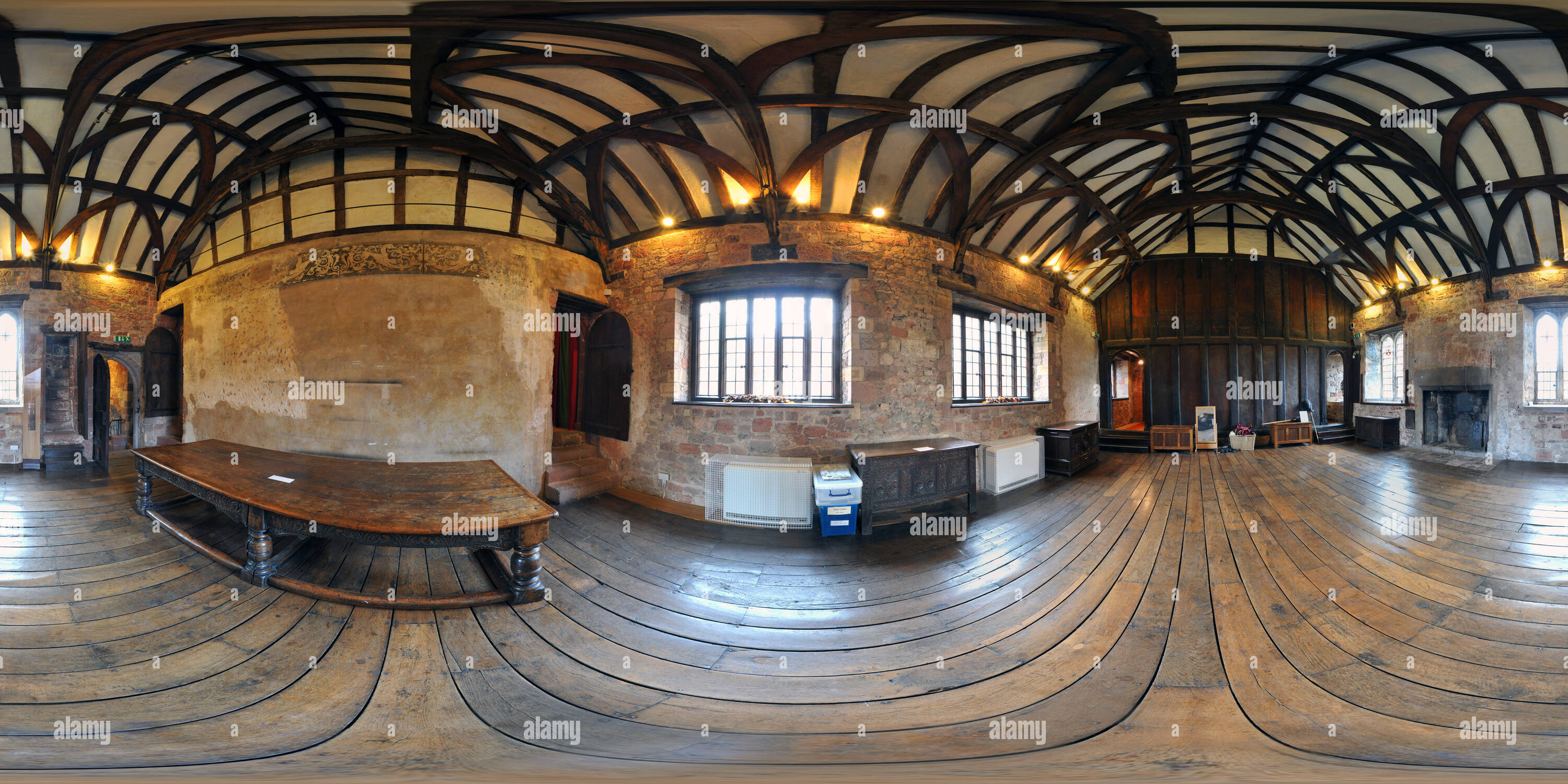 360° view of Great Chamber, St Nicholas Priory, Exeter - Alamy