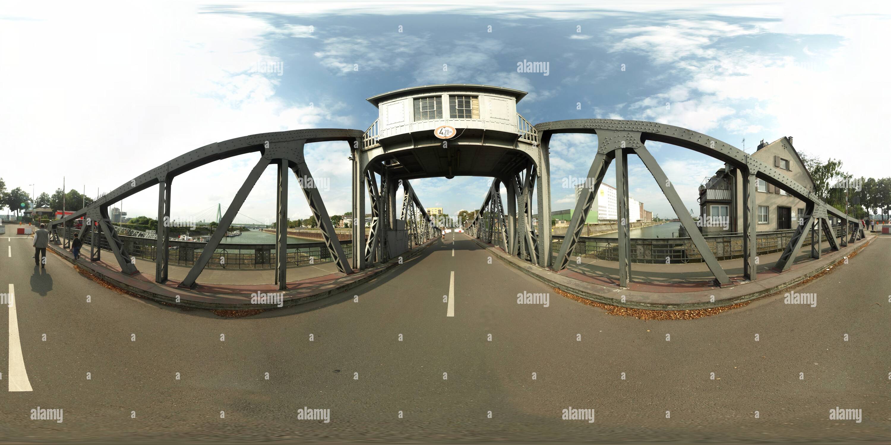 360° view of Cologne Rotating Brigde - Alamy