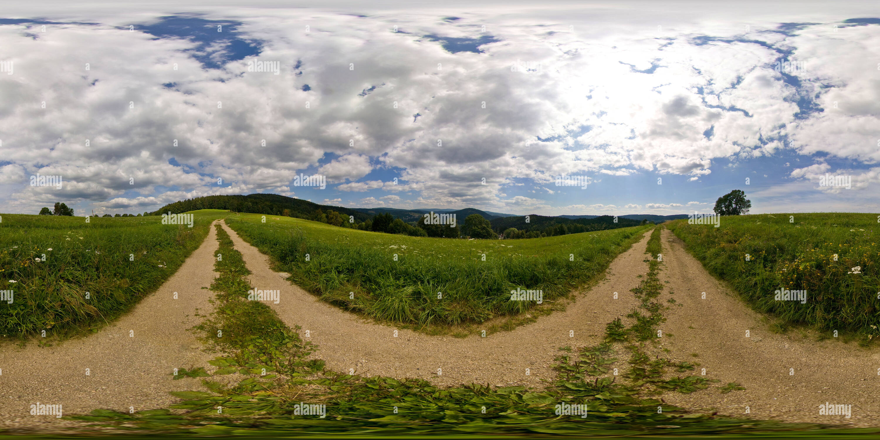 360° view of Jizera mountains foothill - Alamy