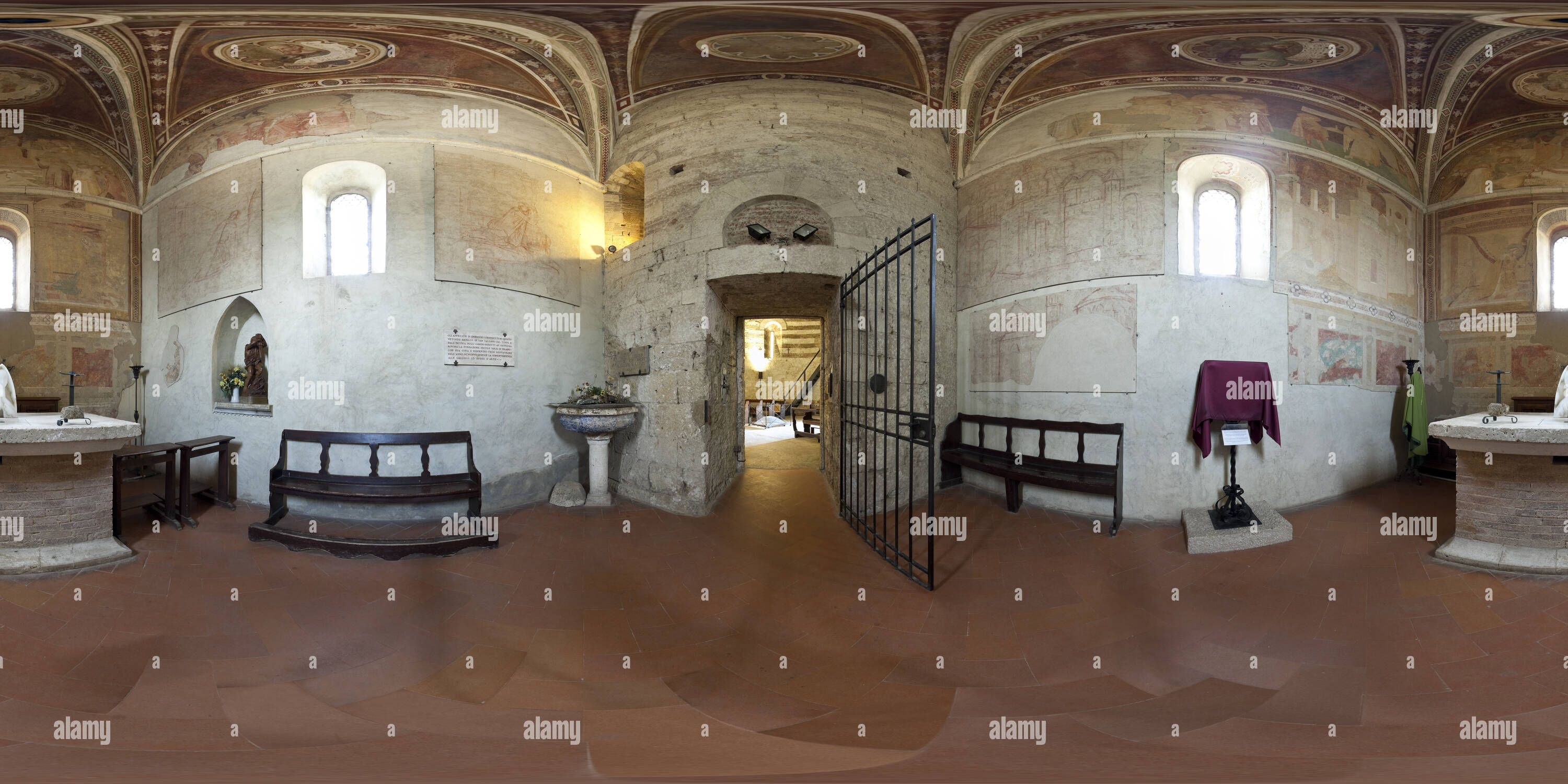 360° view of San Galgano - Eremo di Montesiepi - Alamy