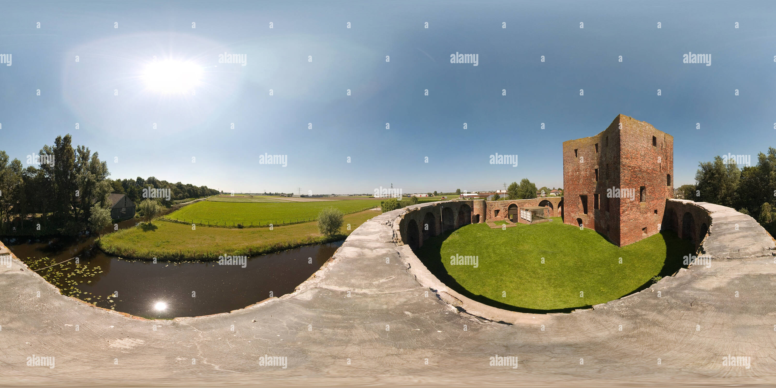 360° view of Ruins of the Castle Teylingen - Alamy