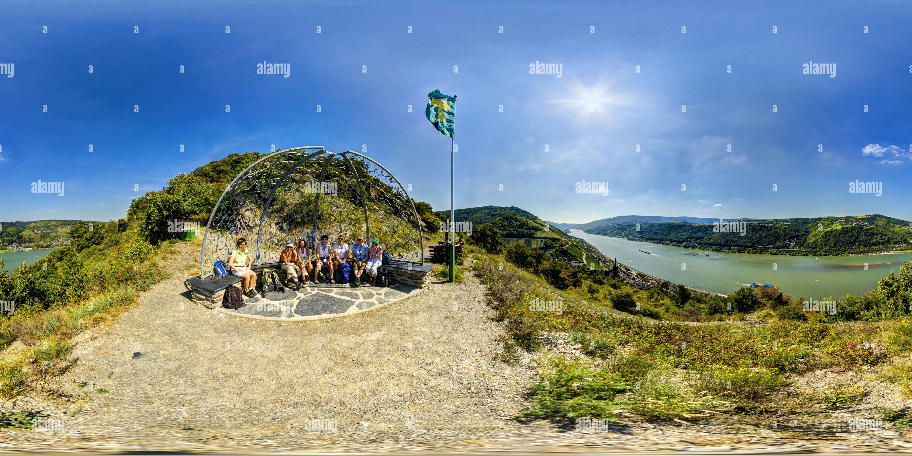 360° view of Rheintal bei Bacharach - Alamy