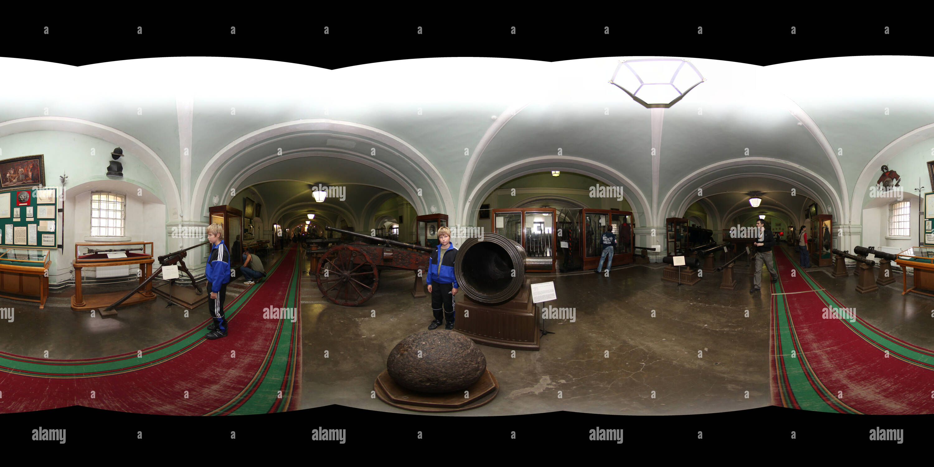 360° view of Artillery Museum Cannon Stone Bullet - Alamy
