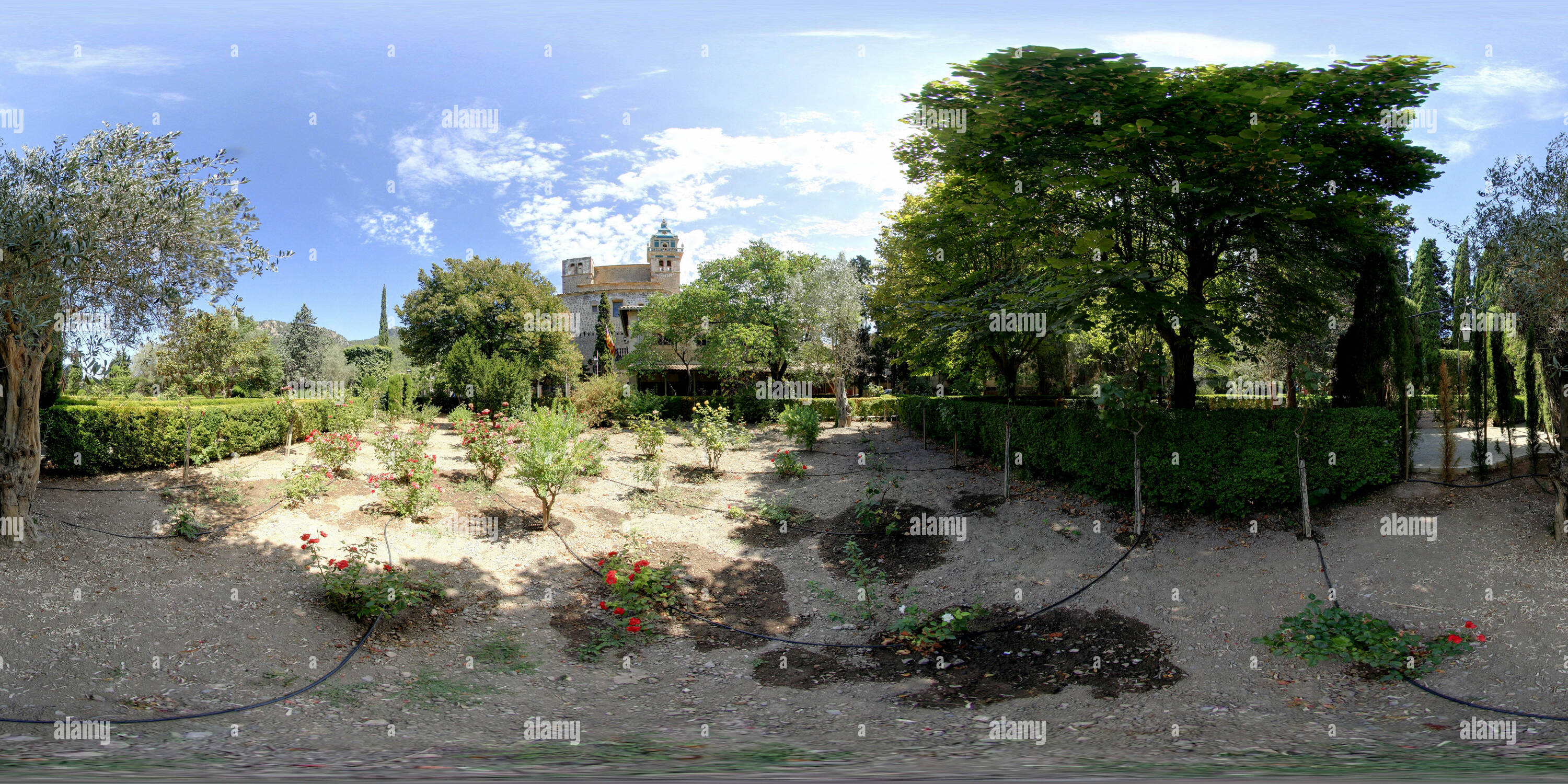 360° view of View At The Church From The Park In Valldemossa - Alamy