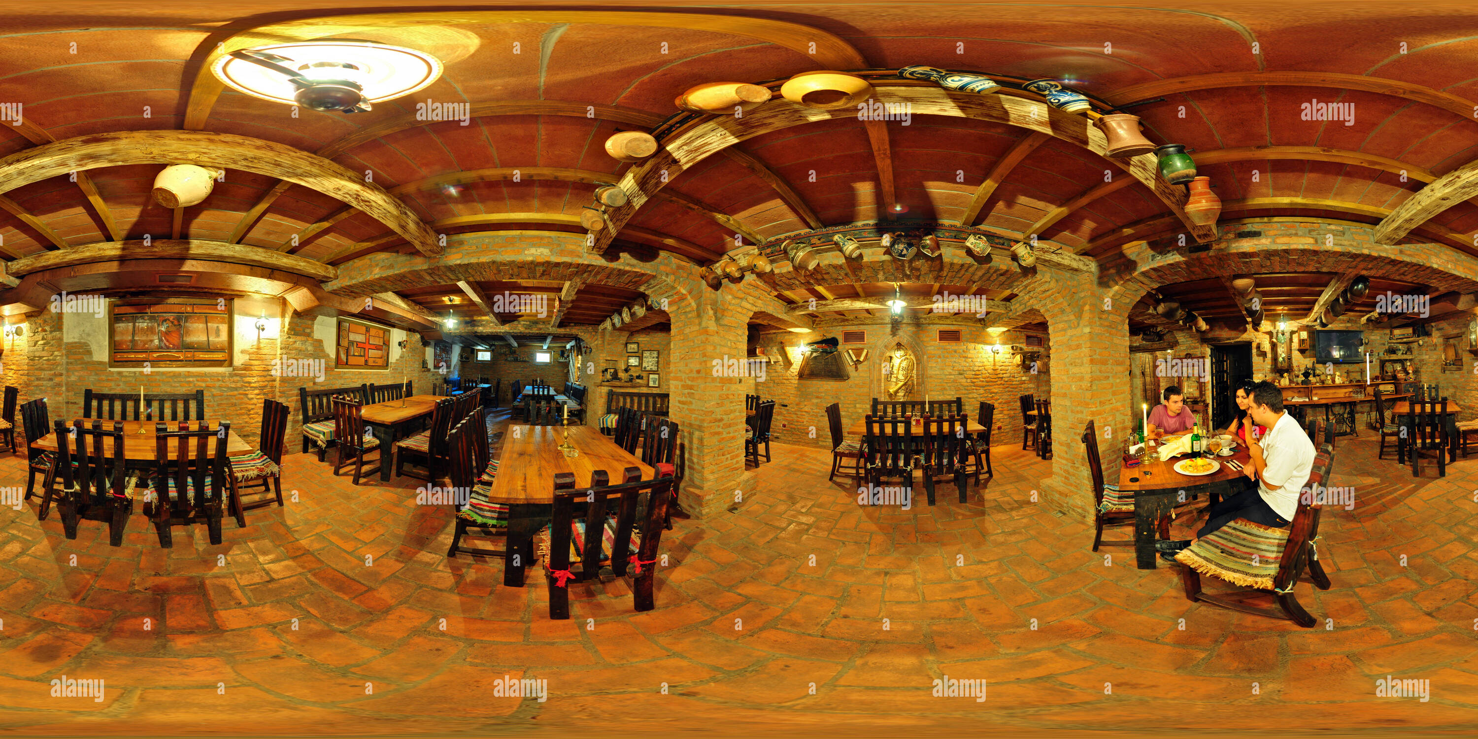 360° view of Dracula Inn's Wine Cellar in Danes (Transsylvania,Romania ...