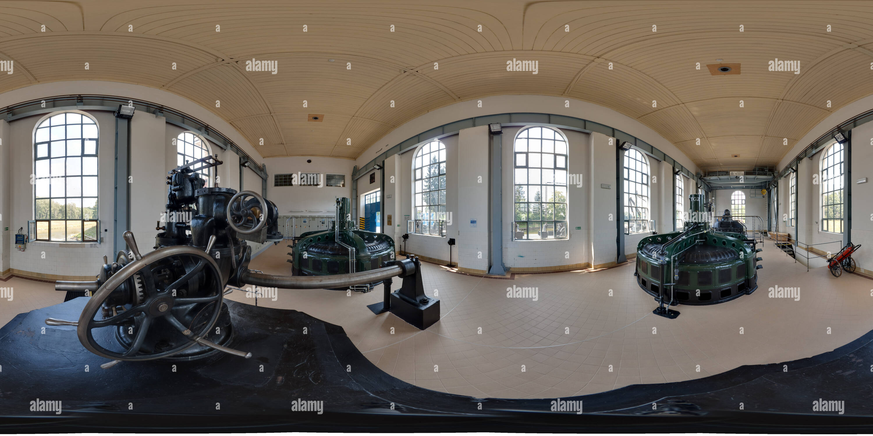 360° view of Upper Engine Room 1 Kromeriz Hpp - Alamy