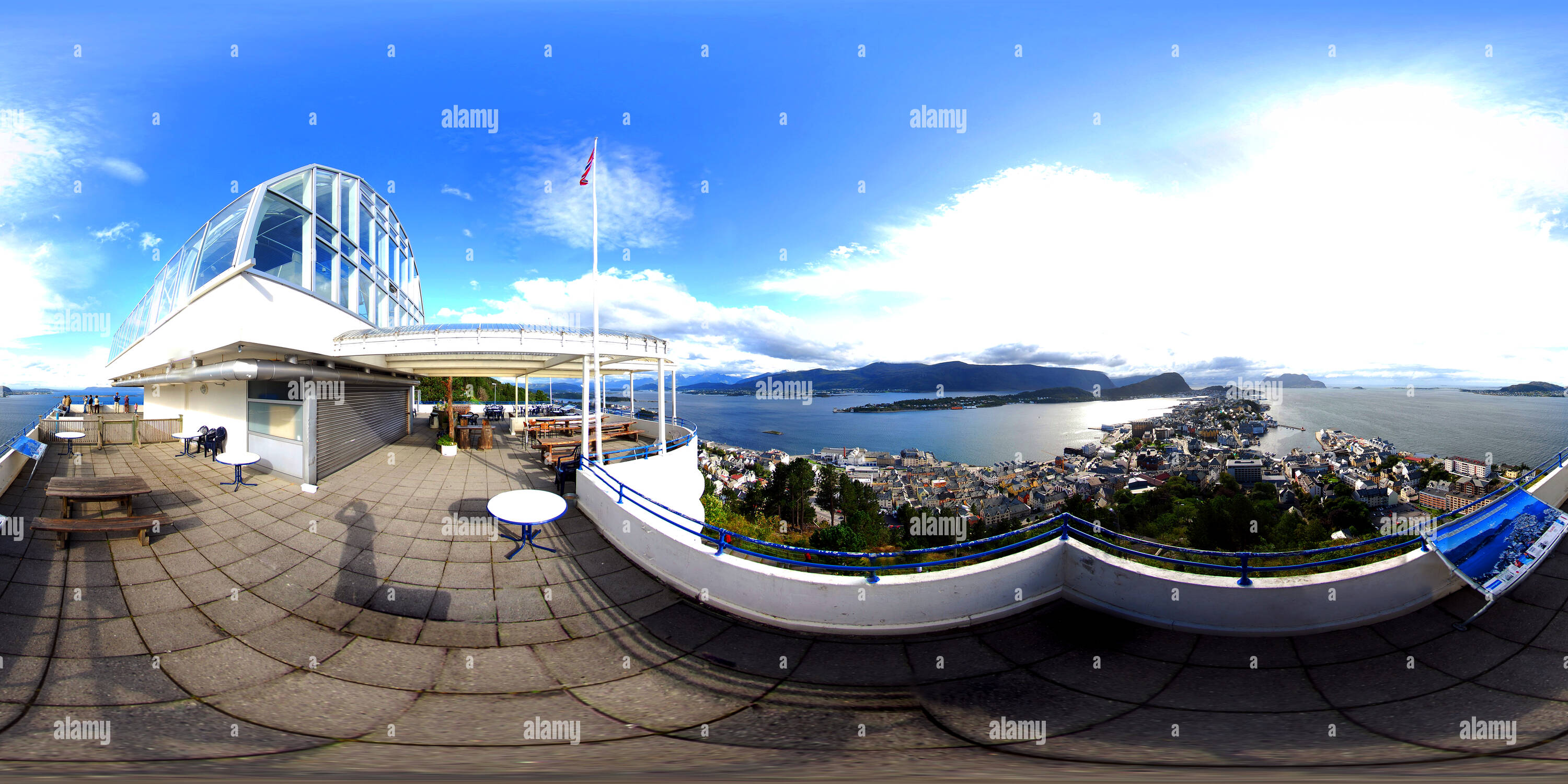360° view of Alesund, Aksla Viewpoint, Norway - Alamy
