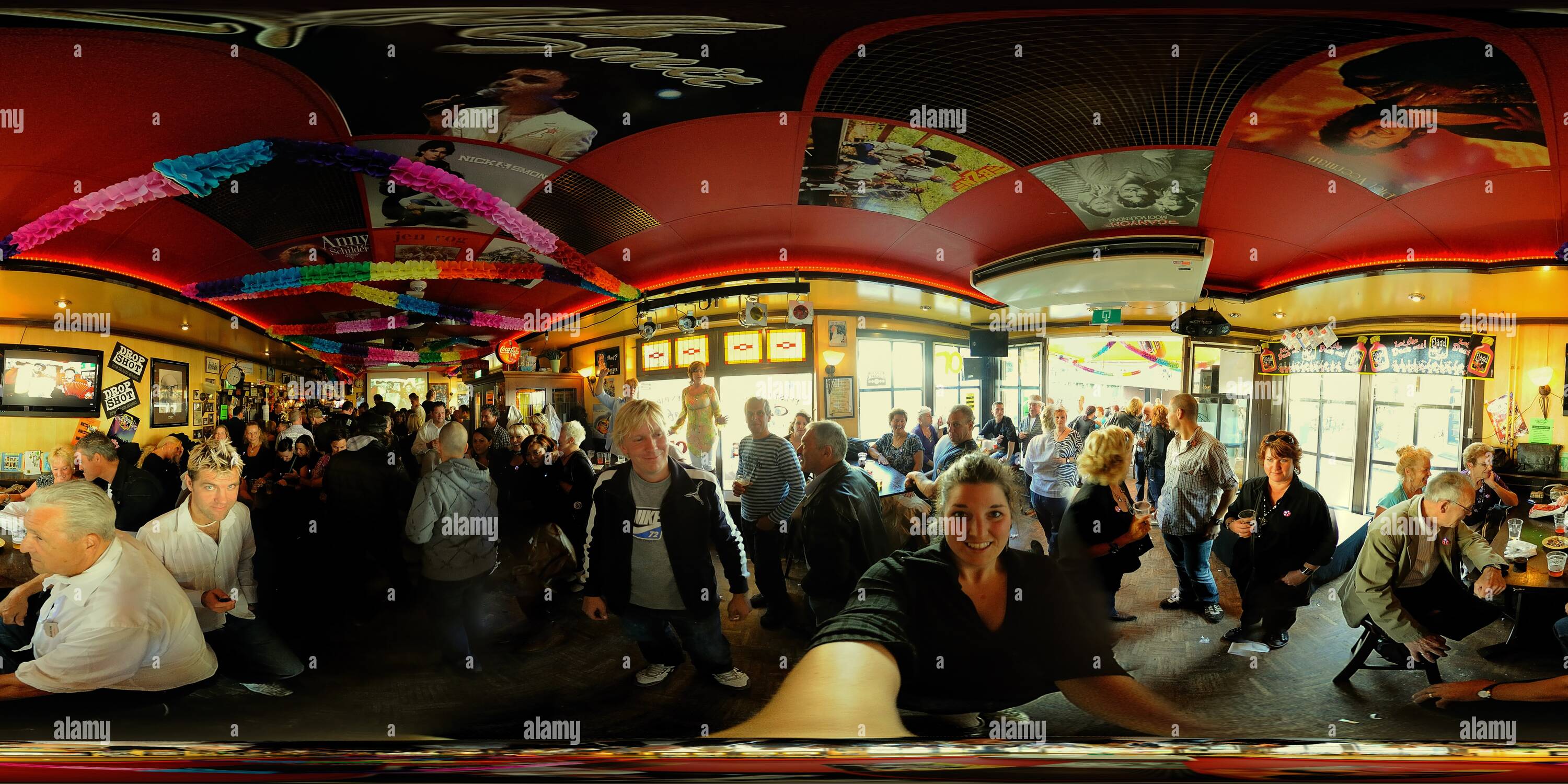 360° view of Kermis in cafe motje - Alamy