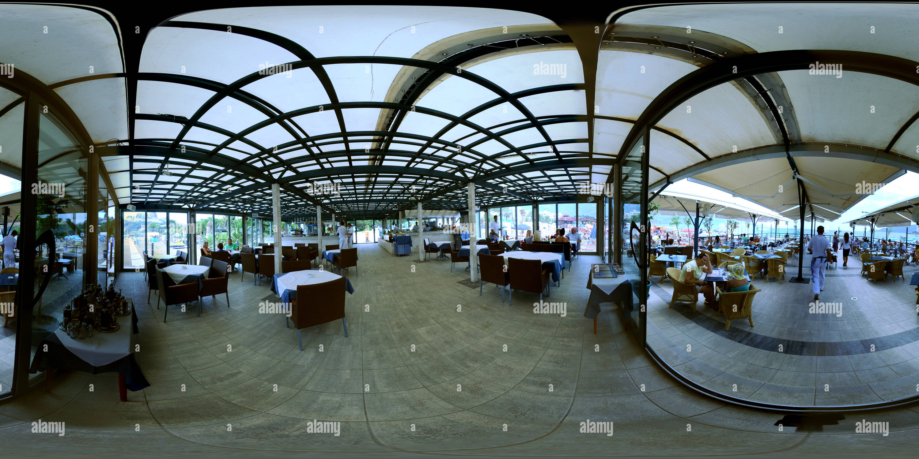 360° view of Restaurant 2 Hotel Mediteran - Alamy