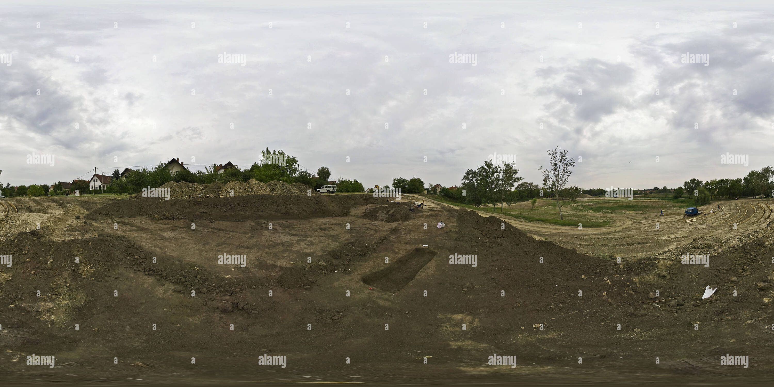 360° view of Avar age graves - Alamy