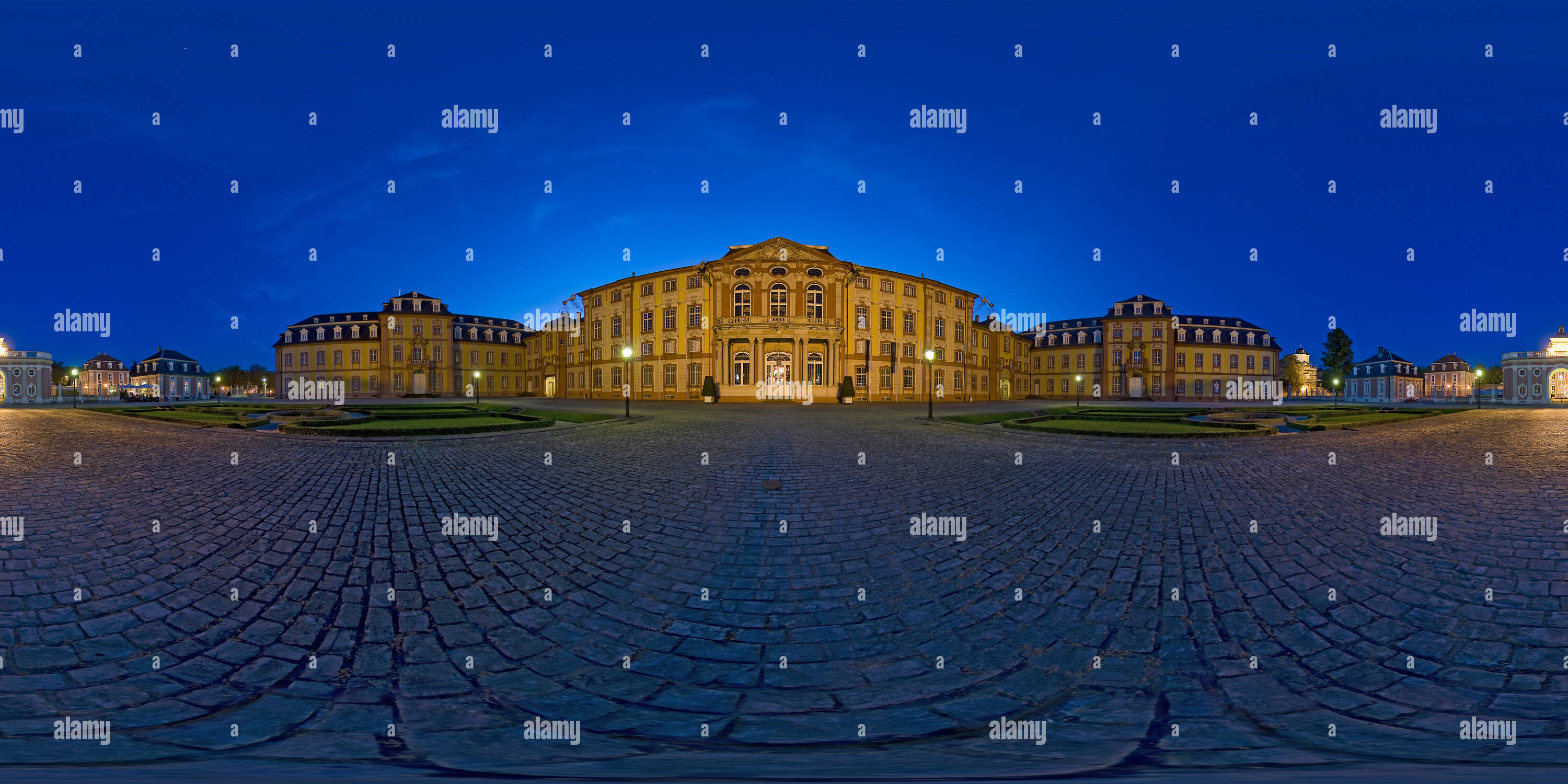 360° view of Castle Bruchsal - front side - Alamy