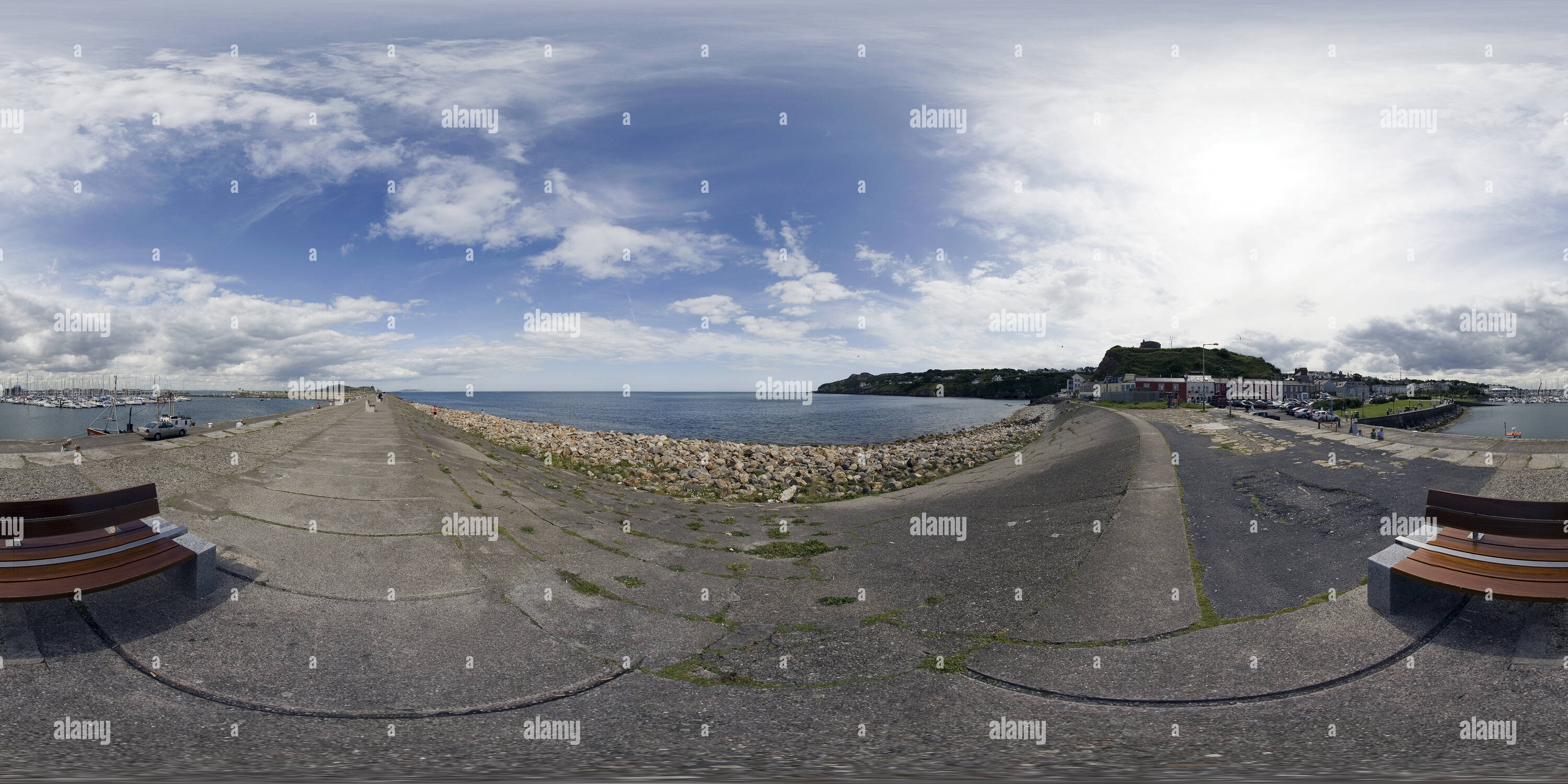 360° view of Howth Harbour - East Pier - Alamy