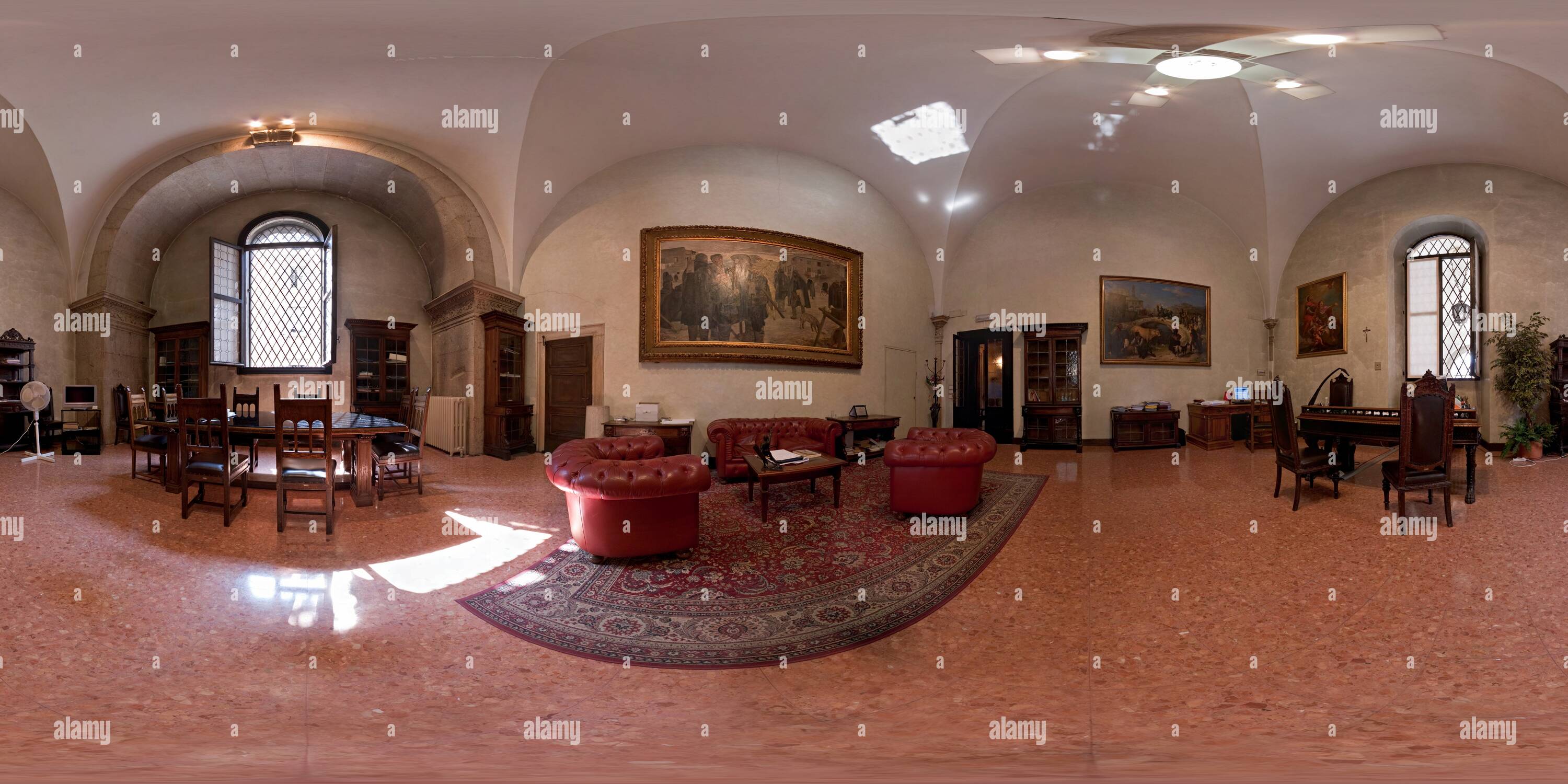 360° view of Palazzo Loggia - room 2 - Alamy