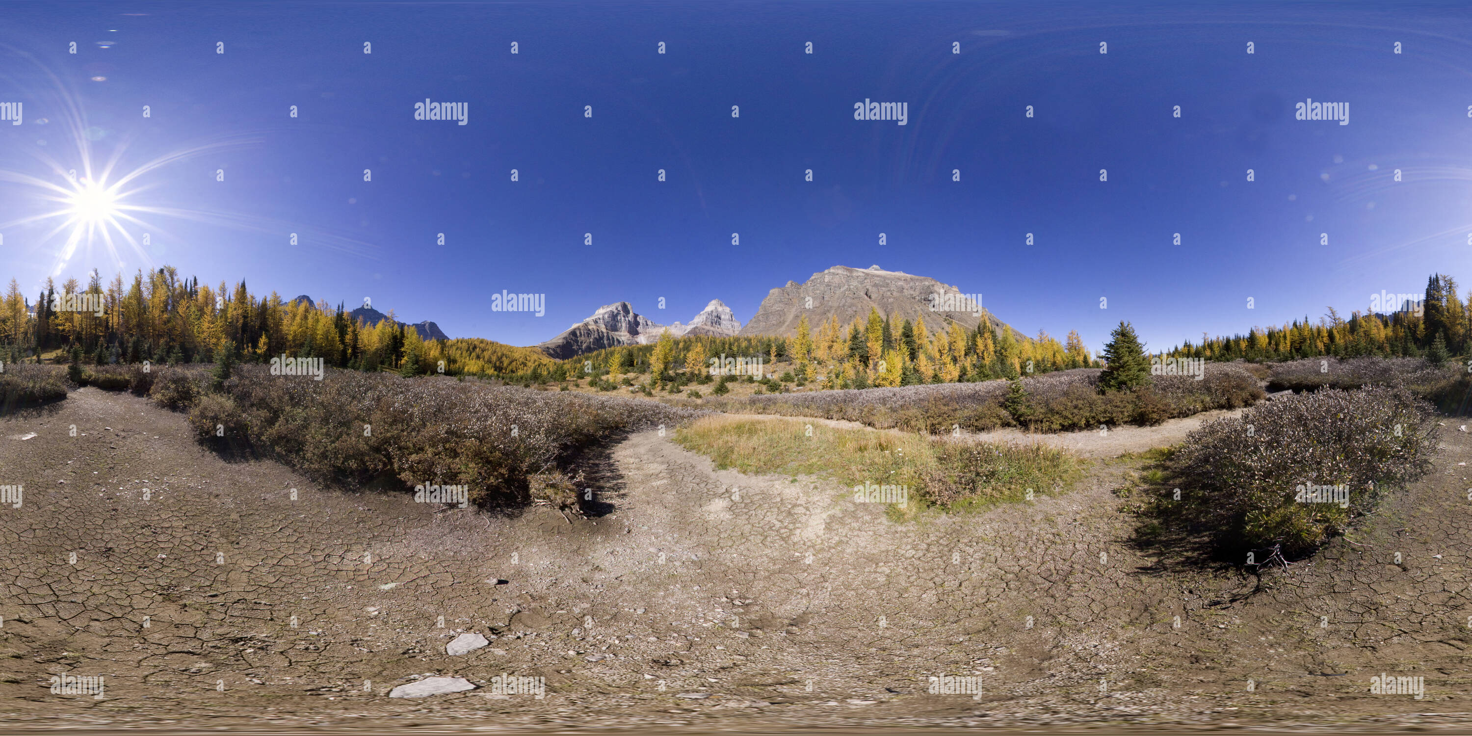 360° view of Larch Valley, Banff National Park, Canada - Alamy