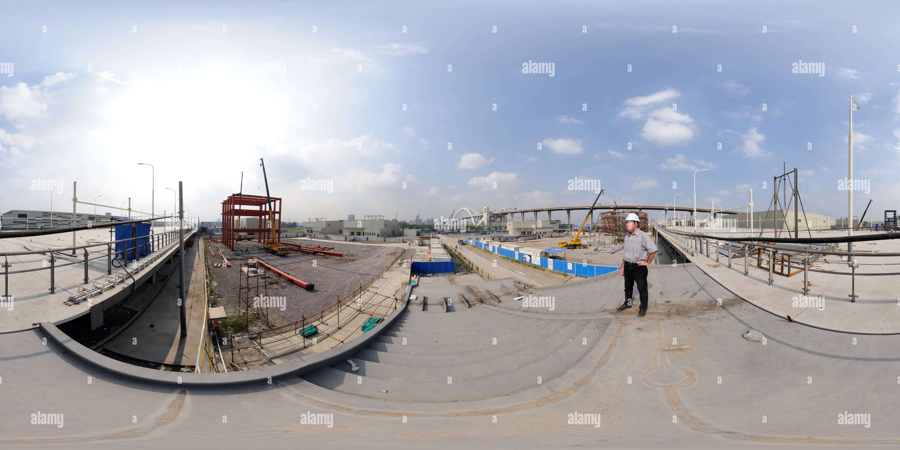 360° view of Swedish Pavilion construction - September 7 2009 - Alamy