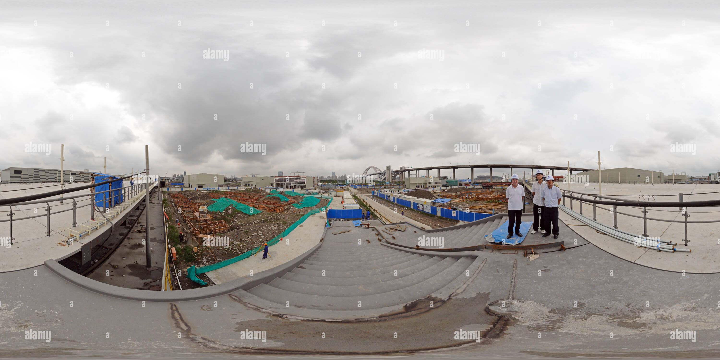 360° view of Swedish Pavilion construction - August 3 2009 - Alamy