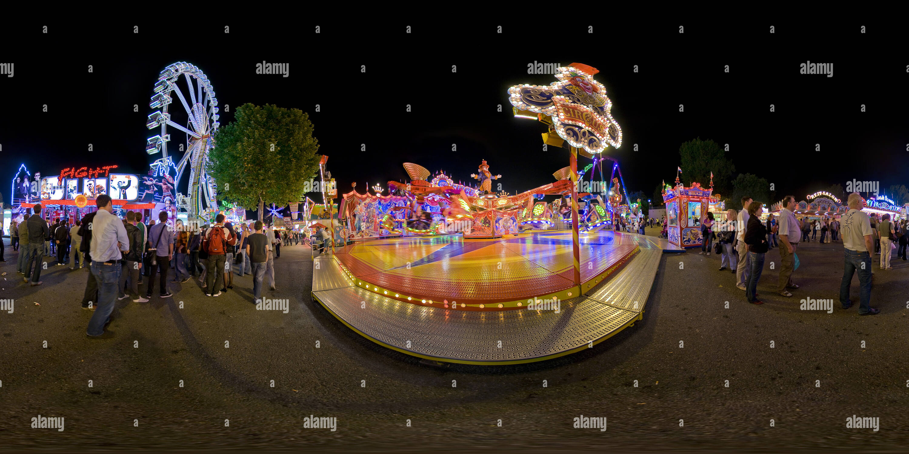 360° view of Folk festival in Stuttgart (Cannstatter Wasen) - Circus ...