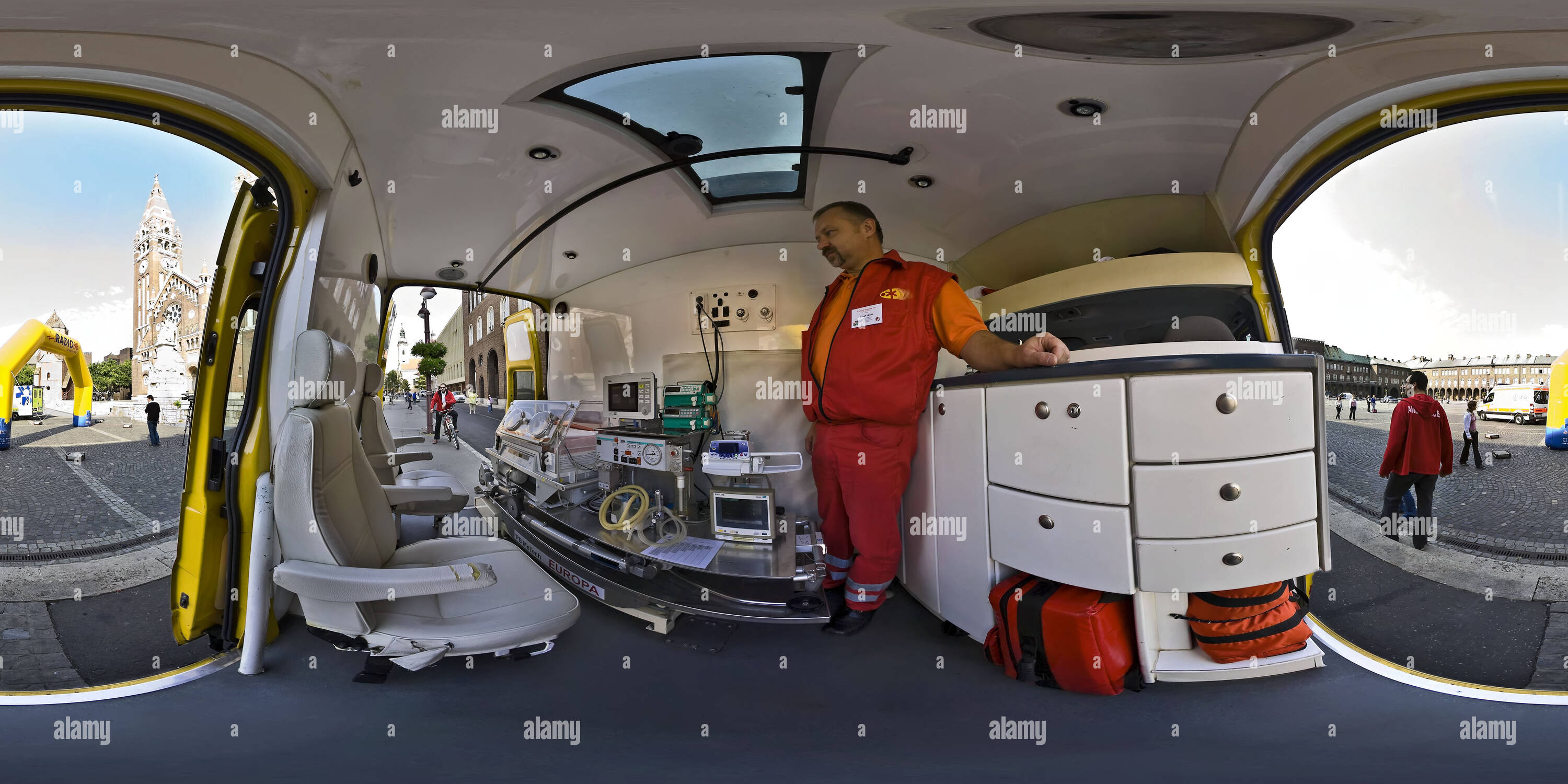 360° view of Emergency Day - newborn emergency ambulance with an ...