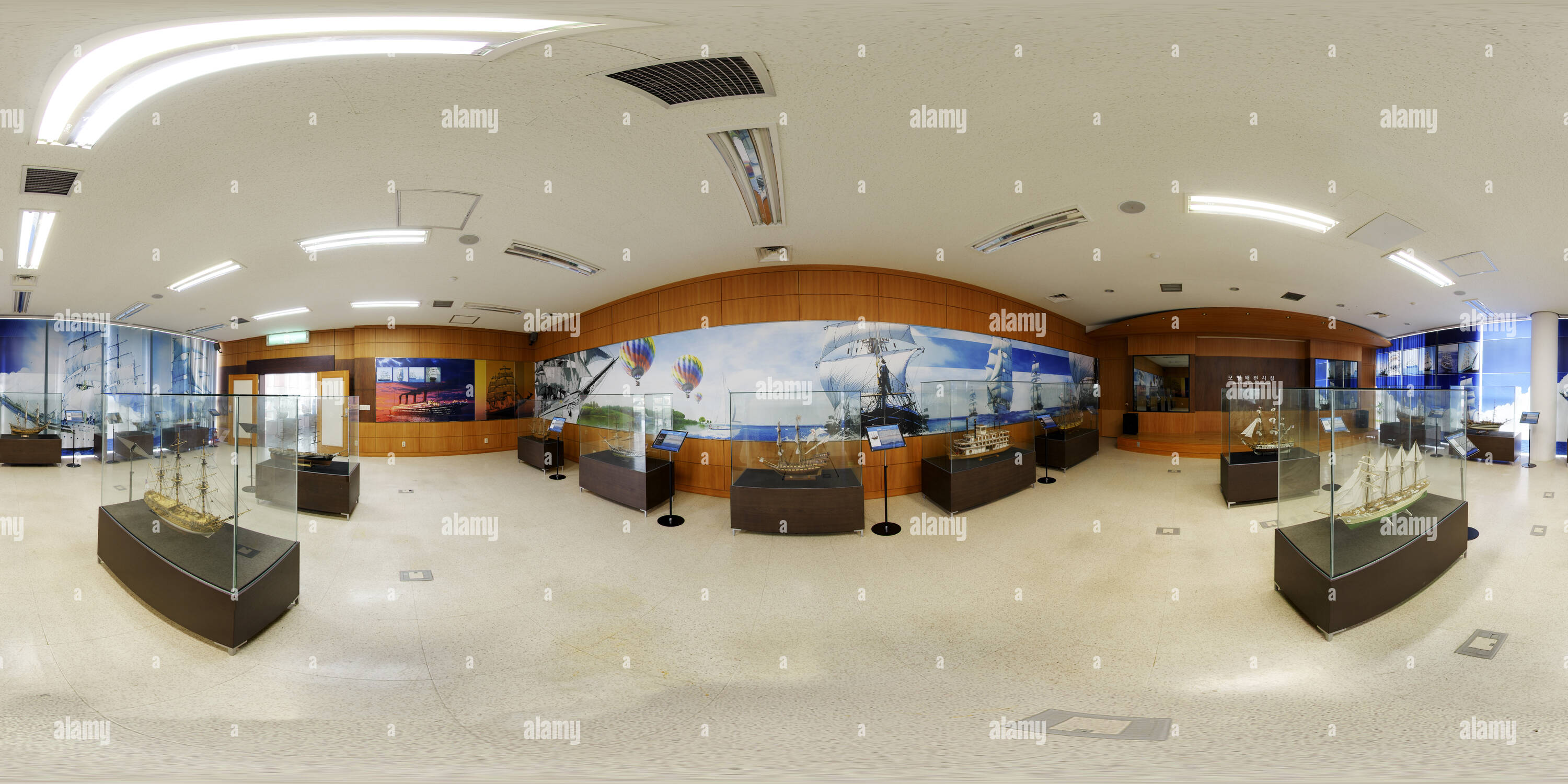 360° view of Miniature ship exhibition room, Jinhae Maritime Park - Alamy