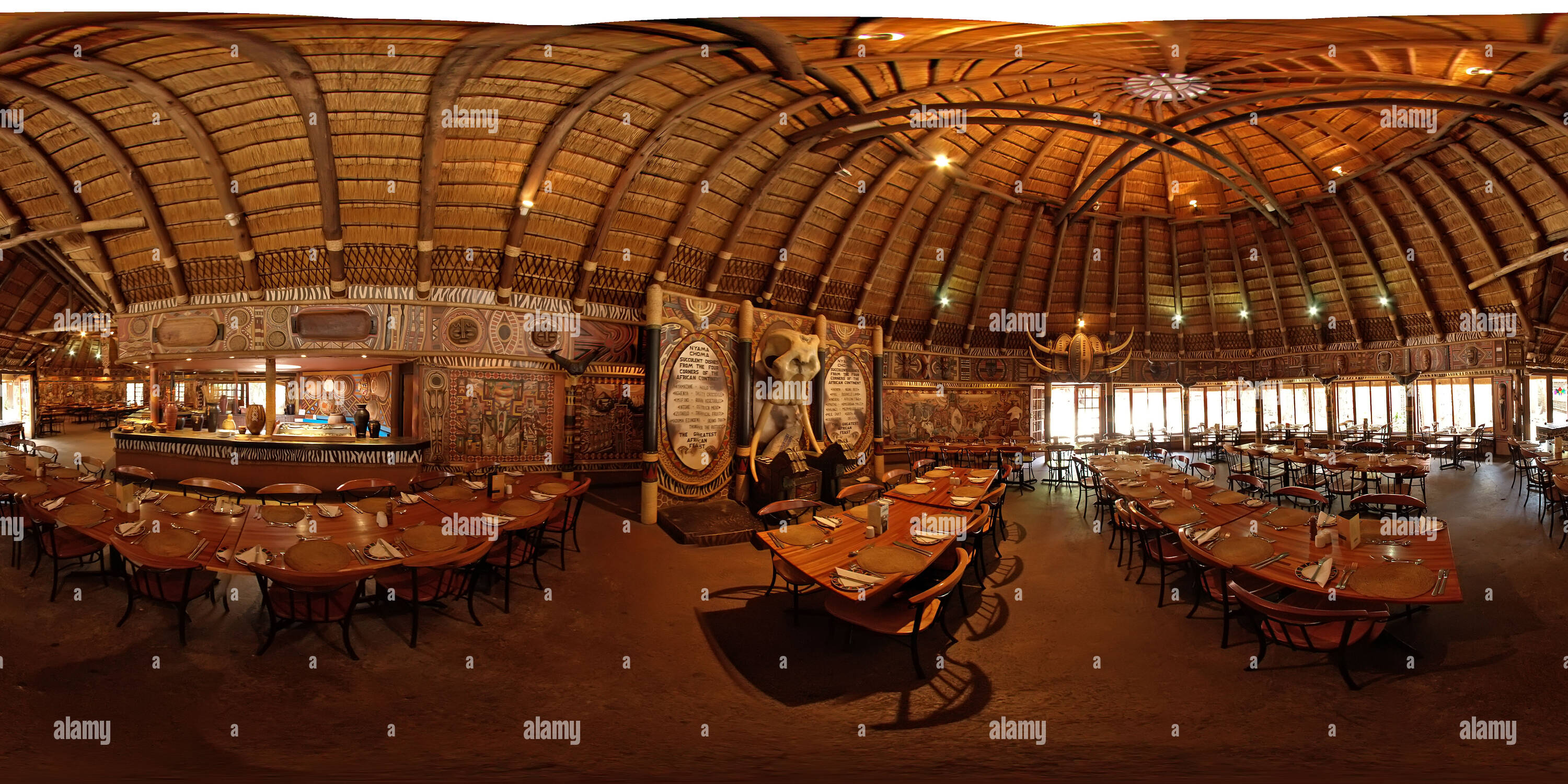 360° view of Lesedi Cultural Village Restaurant - Alamy