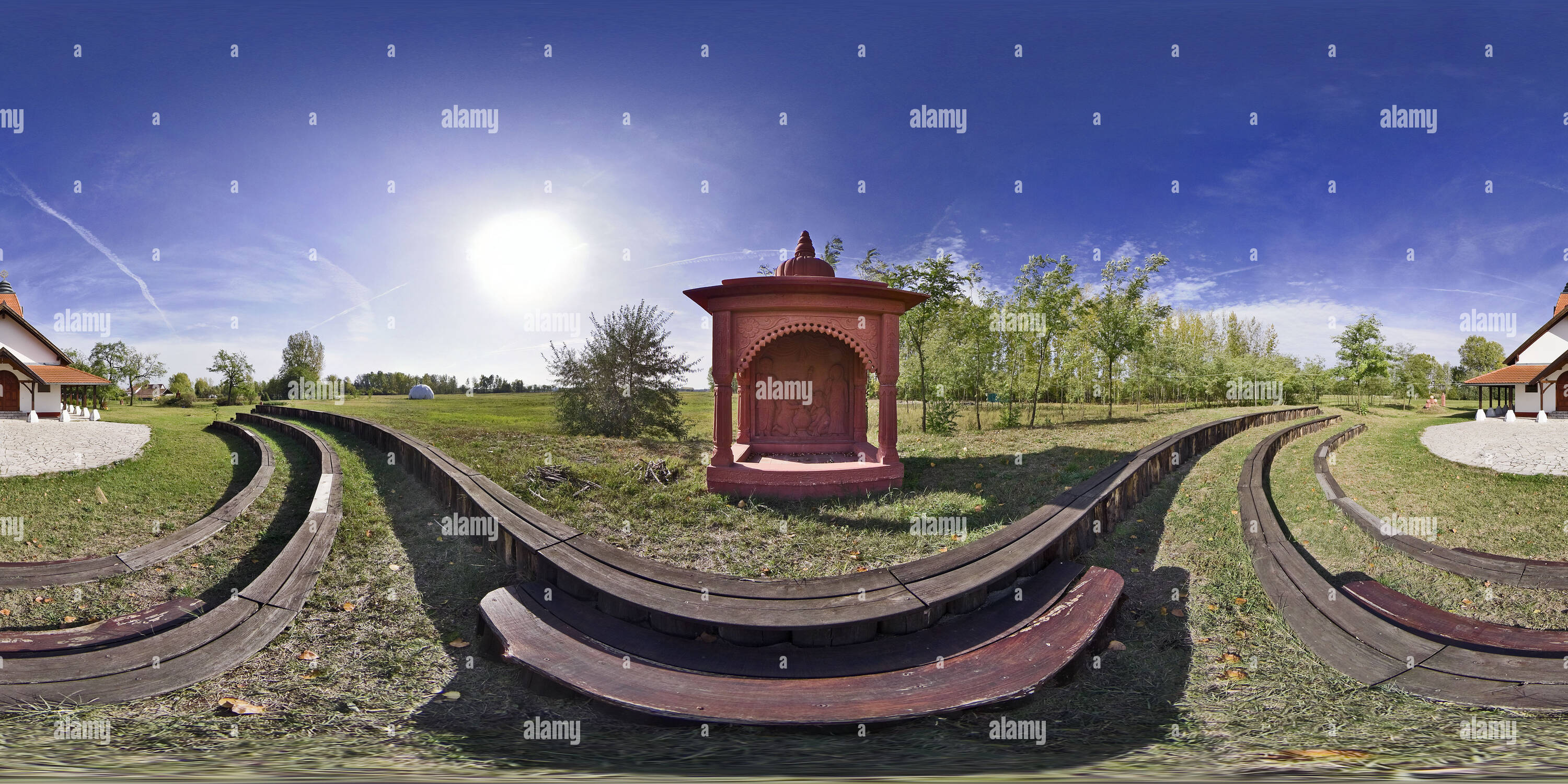 360° view of Vaisnava hindu church - Nandafalva open-air sanctuary - Alamy