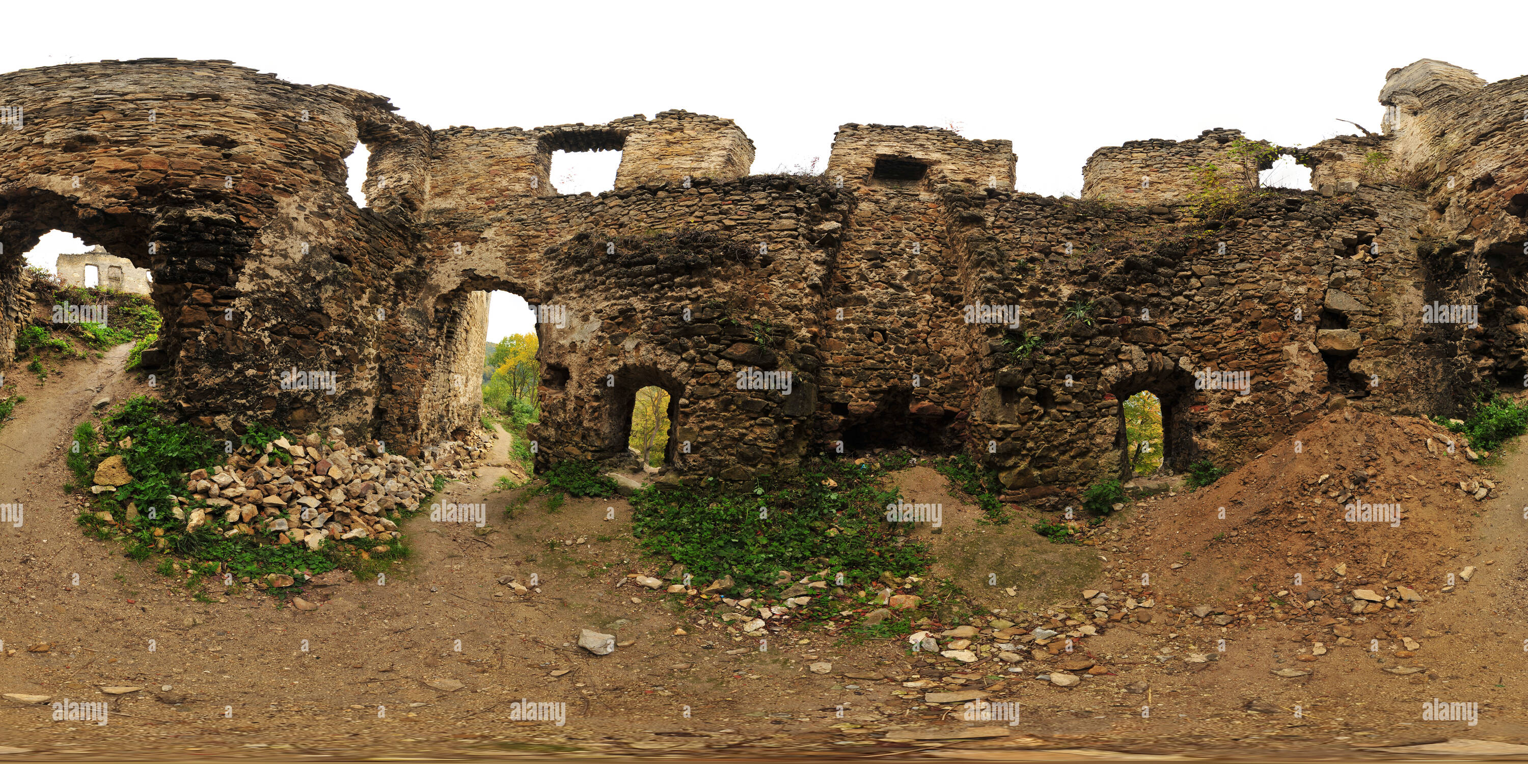 360° view of castle Povazsky hrad - barbacan - Alamy
