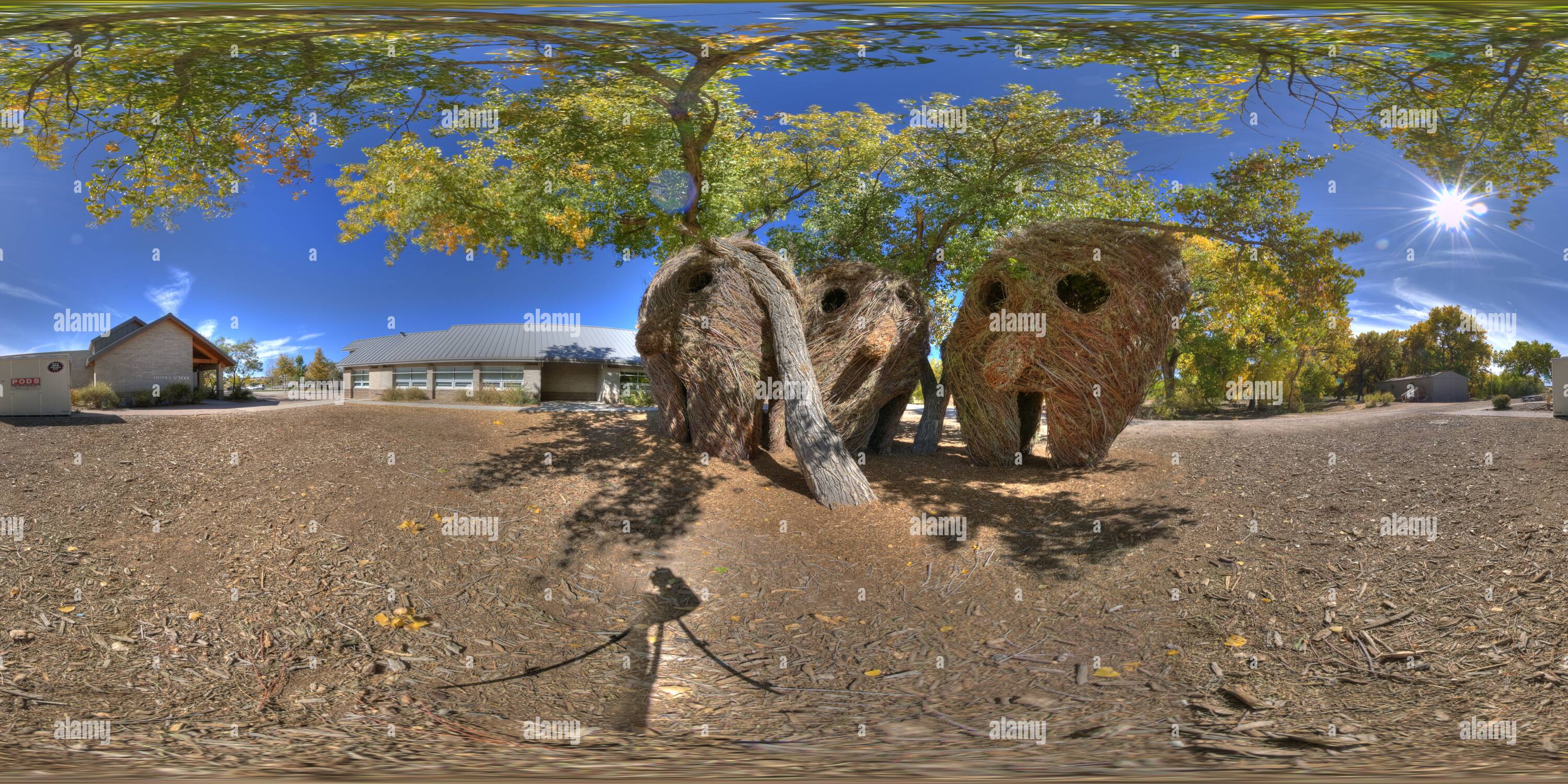 360° view of Patrick Dougherty Stick Work - Alamy
