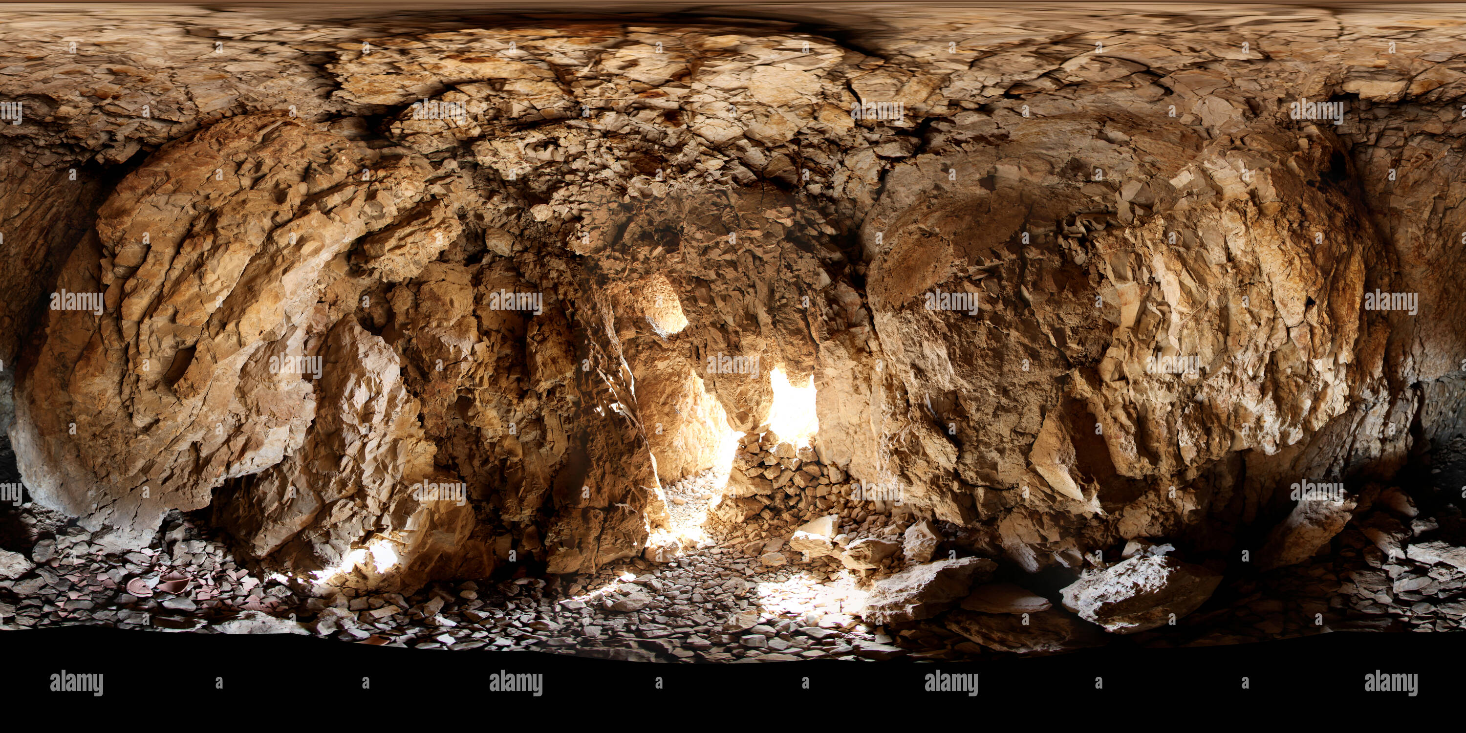 360° view of Qumran Cave 1 (Israel - Alamy