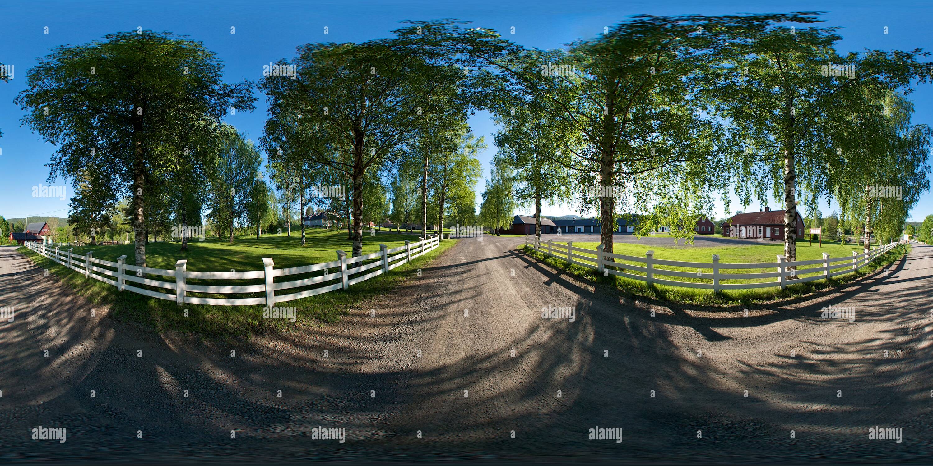 360° view of Country Lane Hakadal, Norway - Alamy