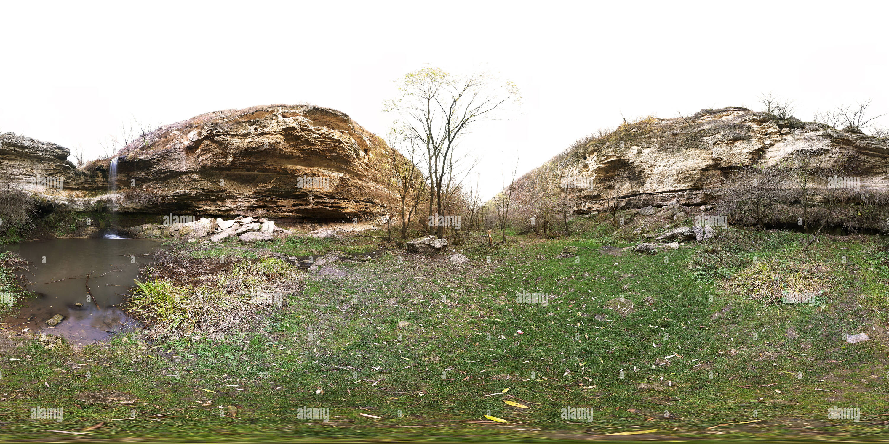 360° view of waterfall 1 tzipova moldova - Alamy