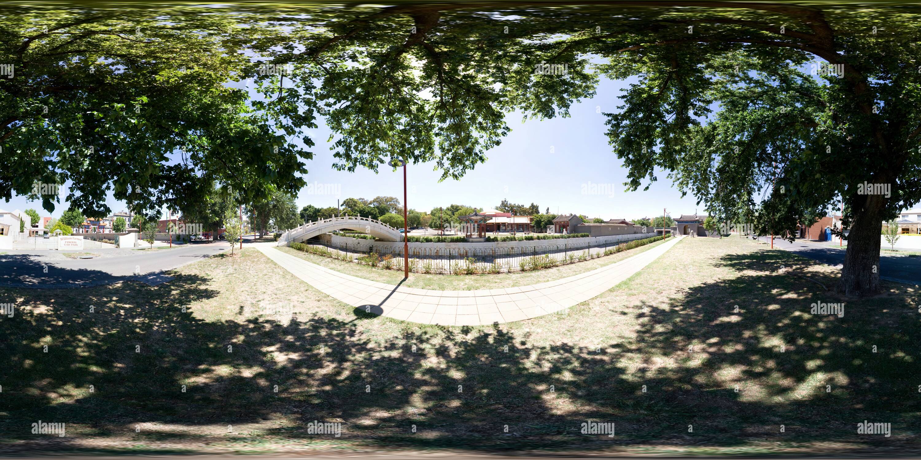 360° view of Chinese Precinct Bendigo - Chinese Gardens - Alamy