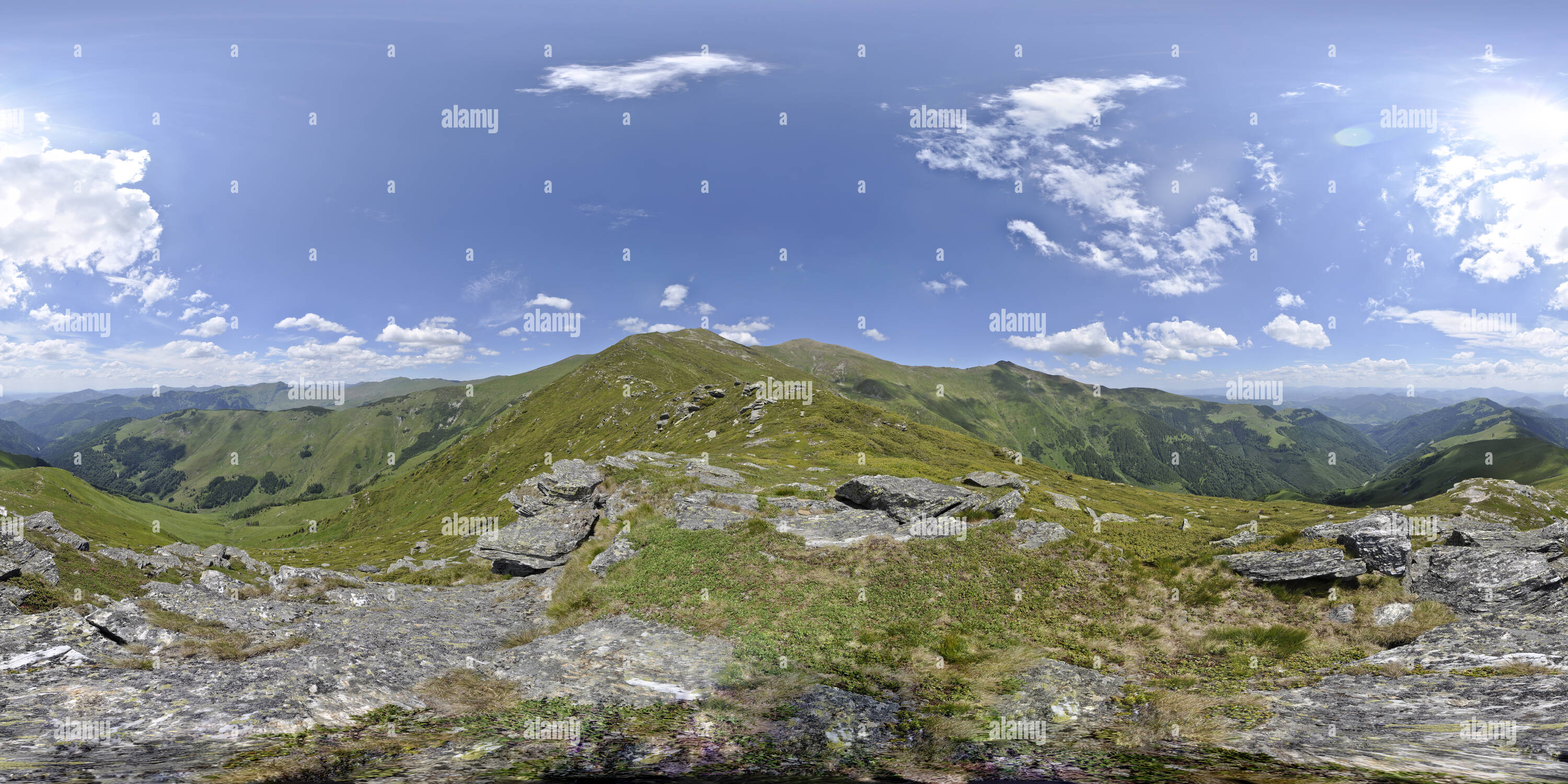 360° view of A beautiful day on Rodna Mountains, Romania - Alamy