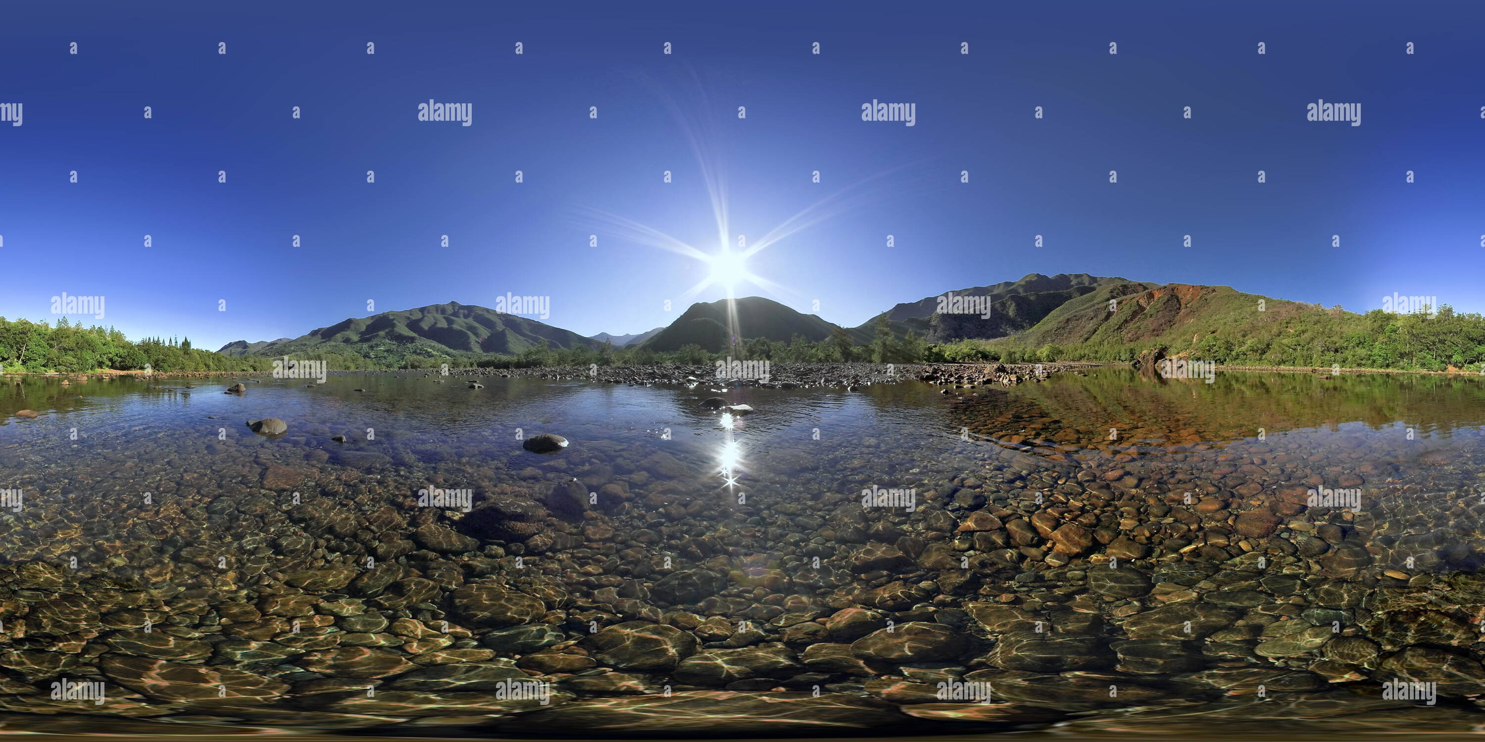 360° view of Dumbea River Crossing New Caledonia - Alamy