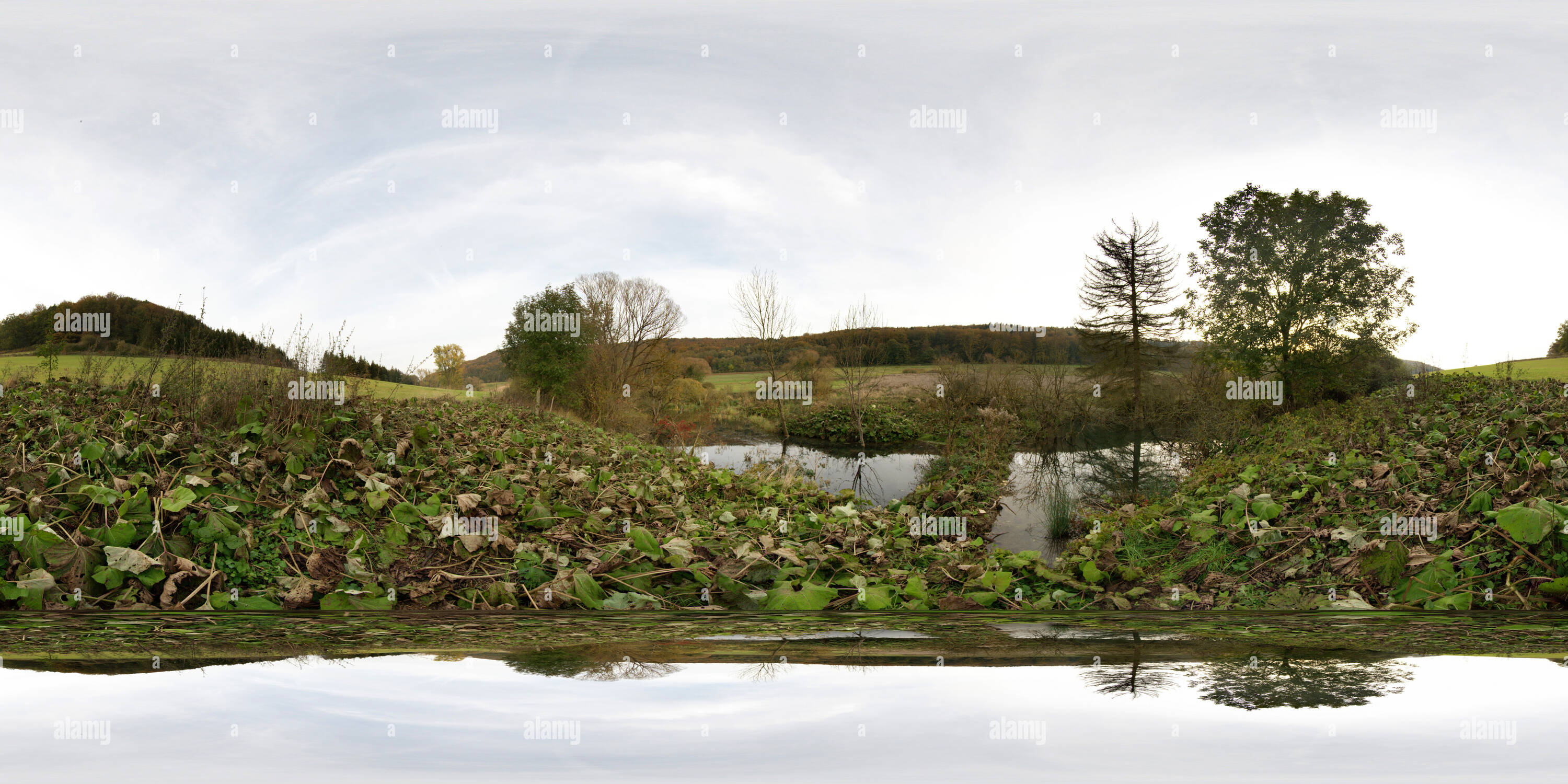 360° view of Biber Damm Staustufe - Alamy