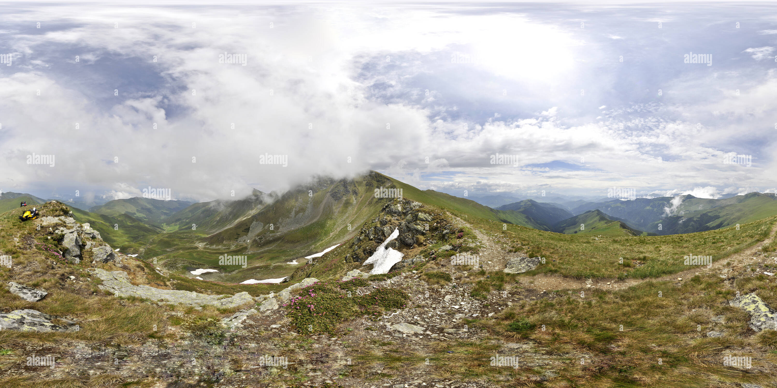 360° view of Rodna Mountains, Romania - Alamy