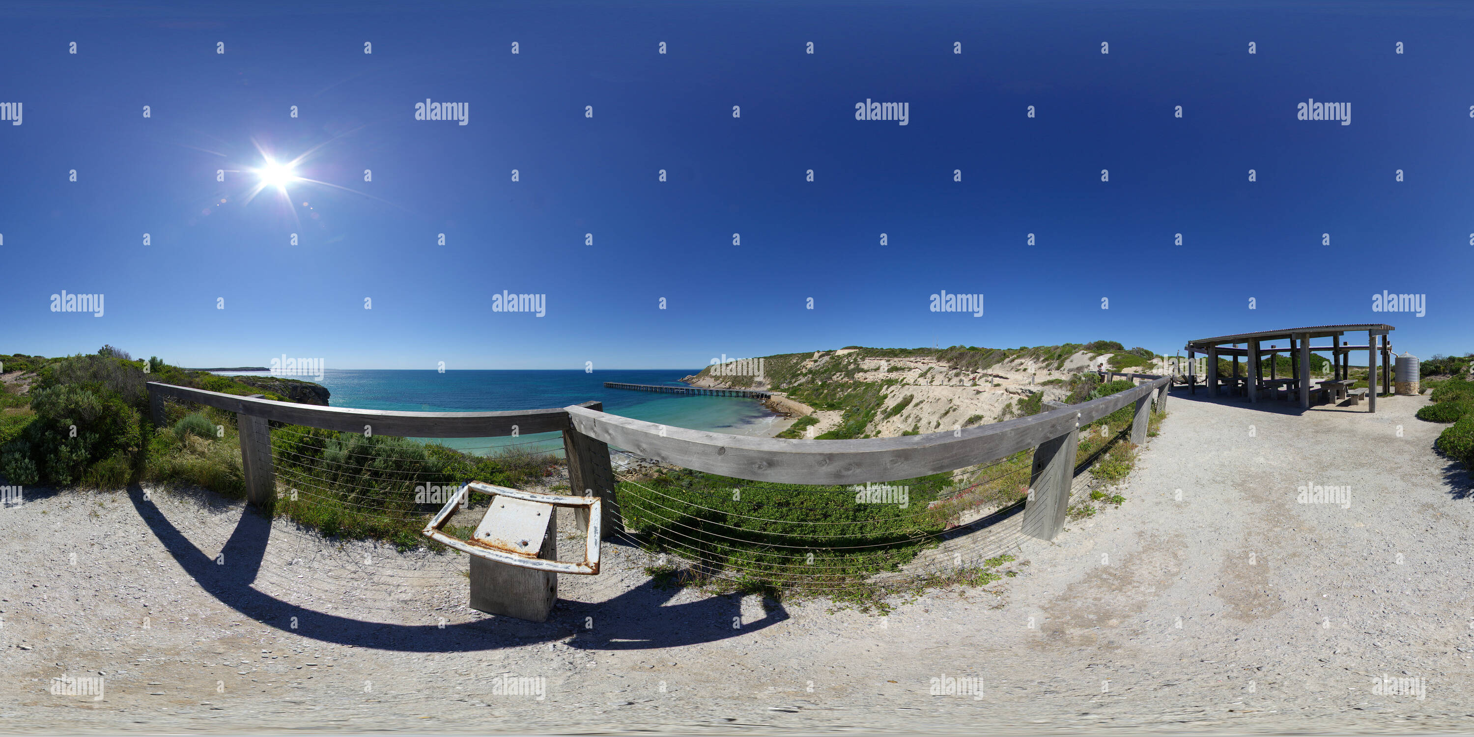 360° view of Stenhouse Bay Jetty - Alamy
