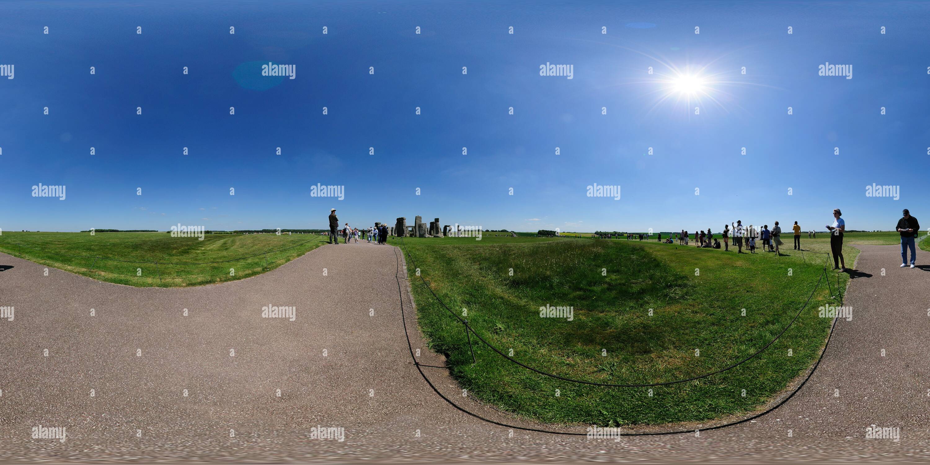 360° view of Stonehenge - Reaching the end of the path - Alamy