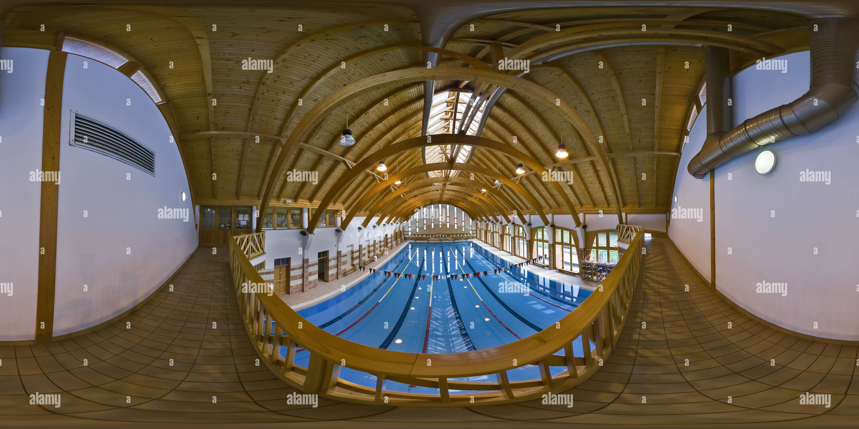 360° view of School swimming pool - Alamy