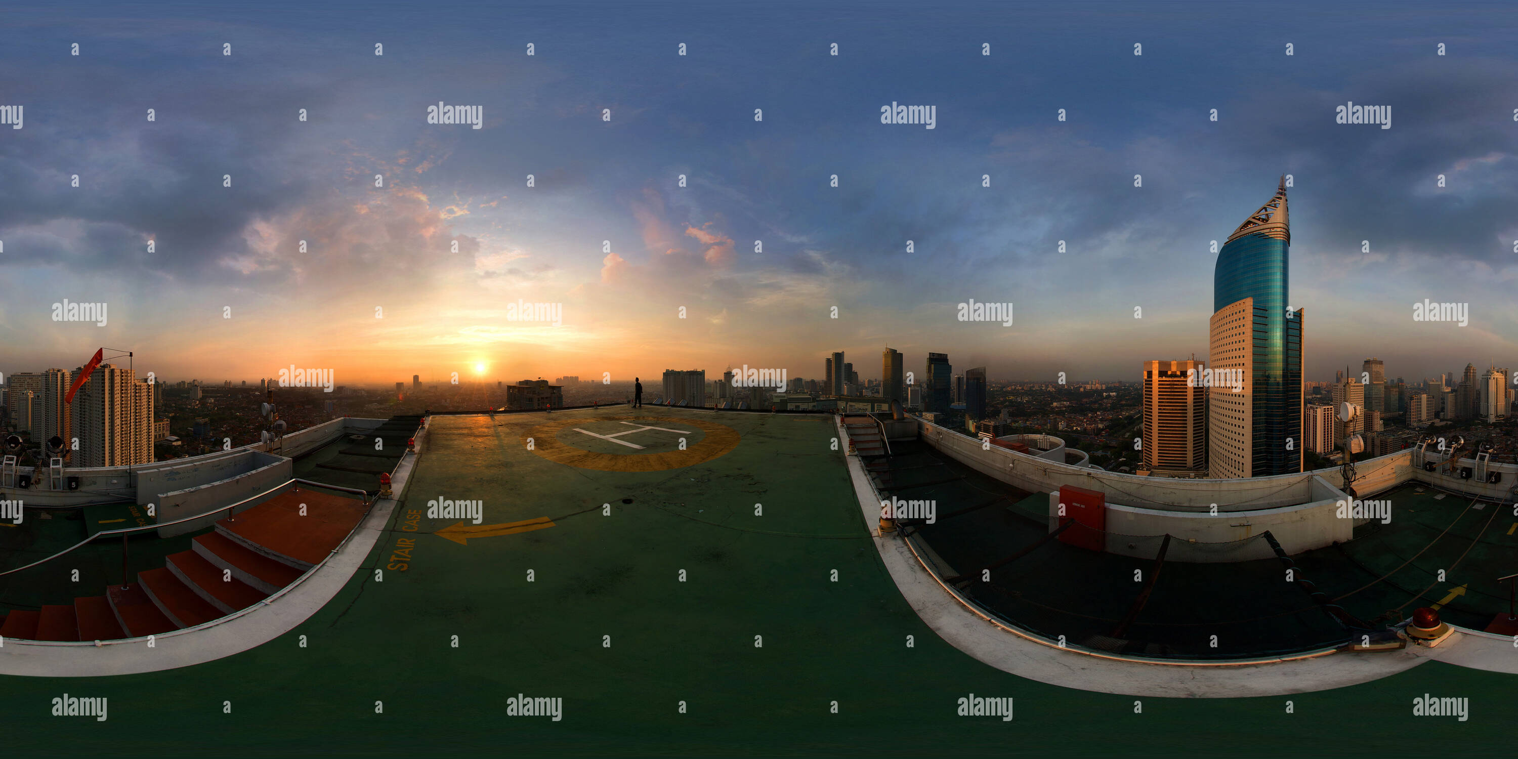 360° view of Helipad Shangri-La Hotel - Alamy