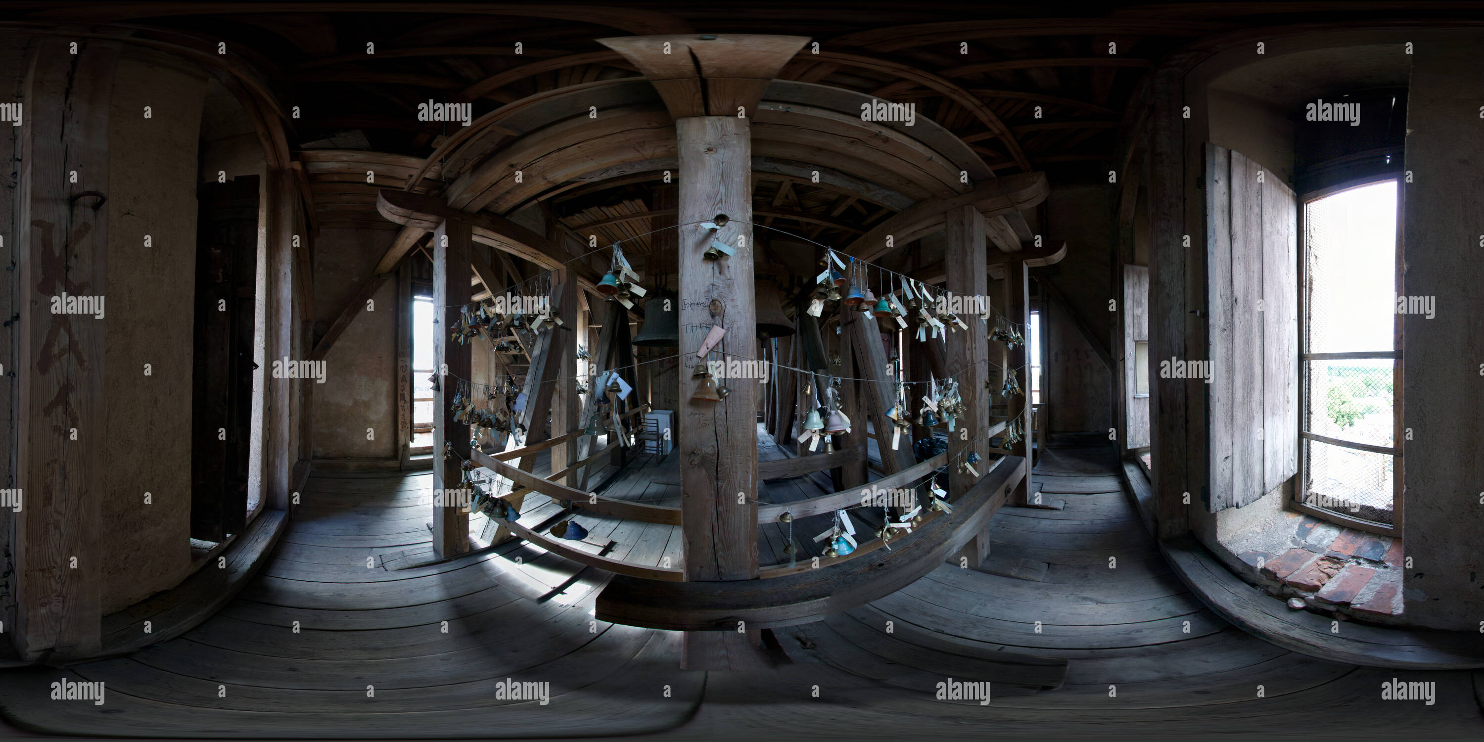 360° view of Belfry of Cesis Church - Alamy