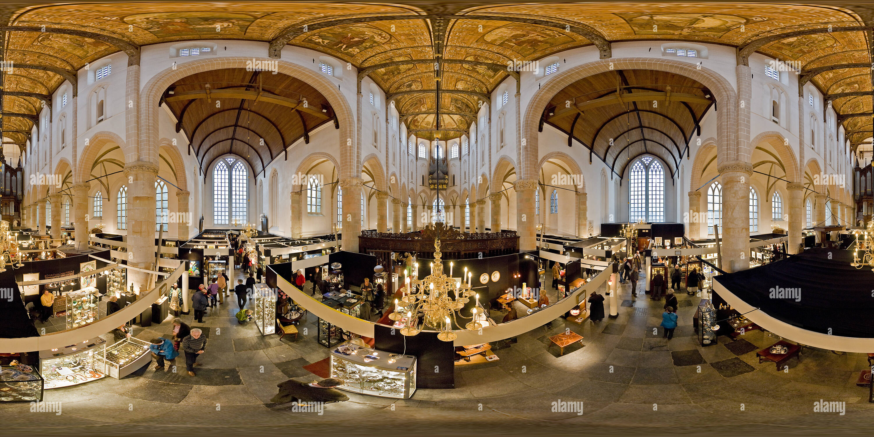 360° view of Art and Antuiquities fair in the Grote Kerk Naarden - Alamy