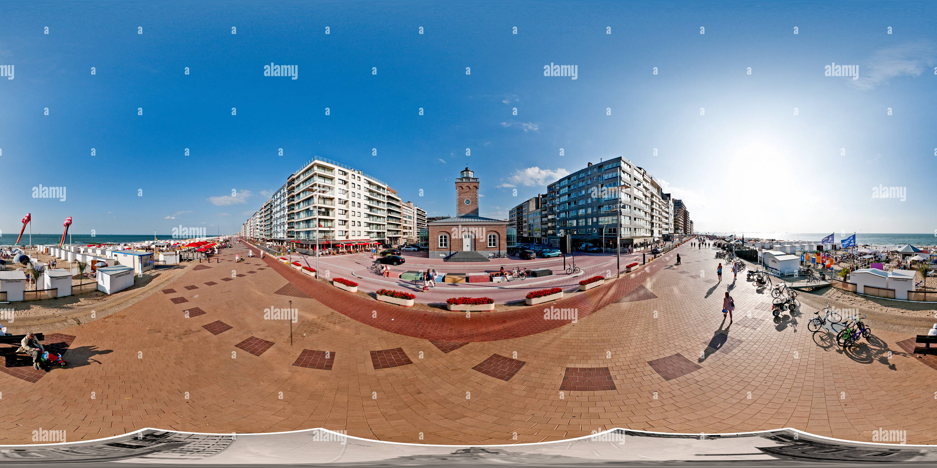 360° view of Knokke Boulevard Toerisme - Alamy