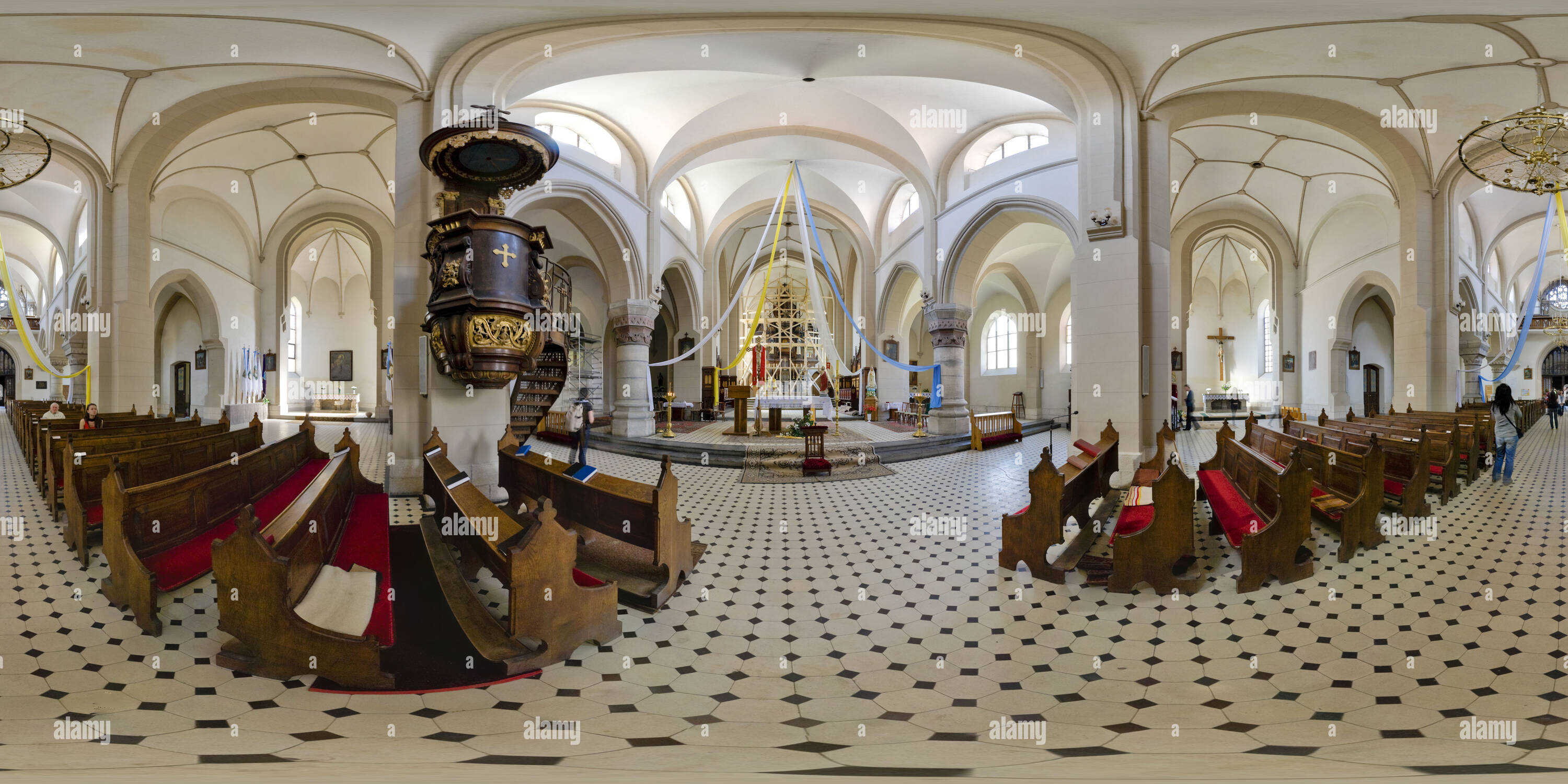 360° view of Catholic cathedral in Chortkiv - Alamy