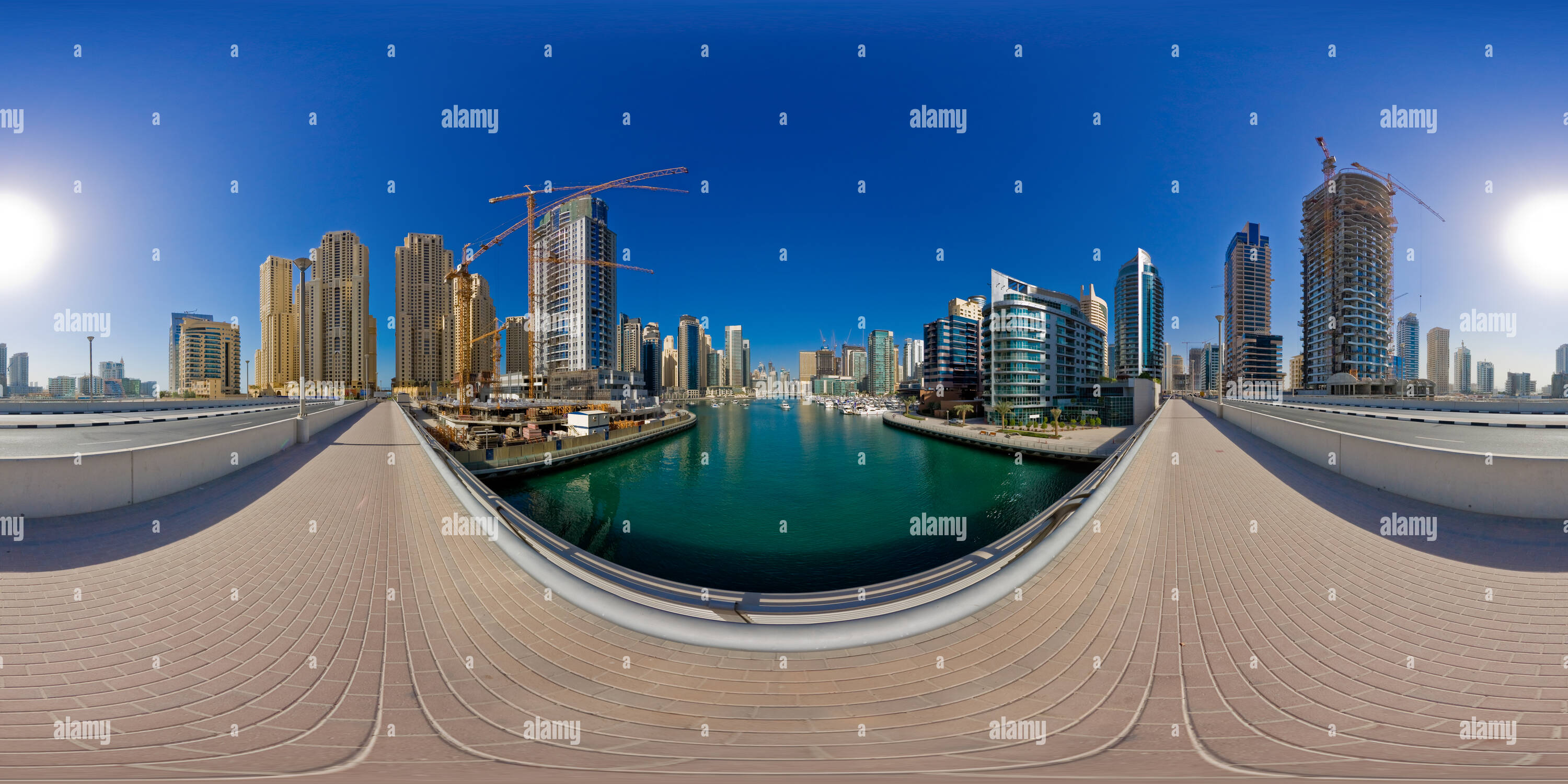 360° view of Dubai Marina Yachts by 360emirates - Alamy