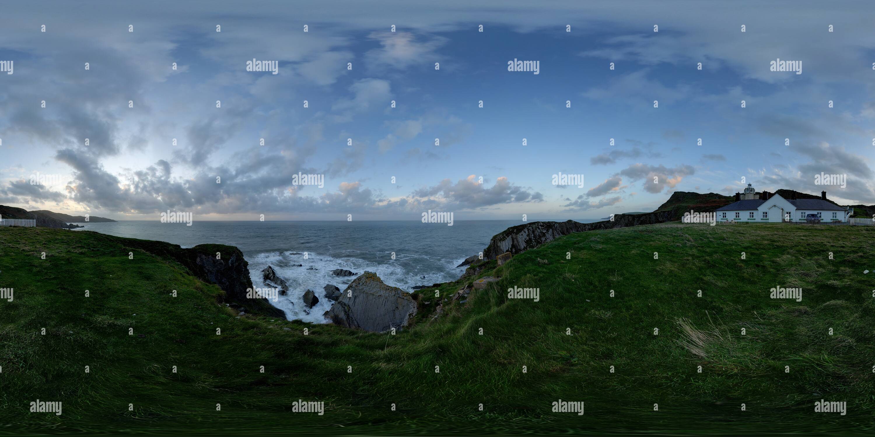 Cottages bull point lighthouse hi-res stock photography and images - Alamy