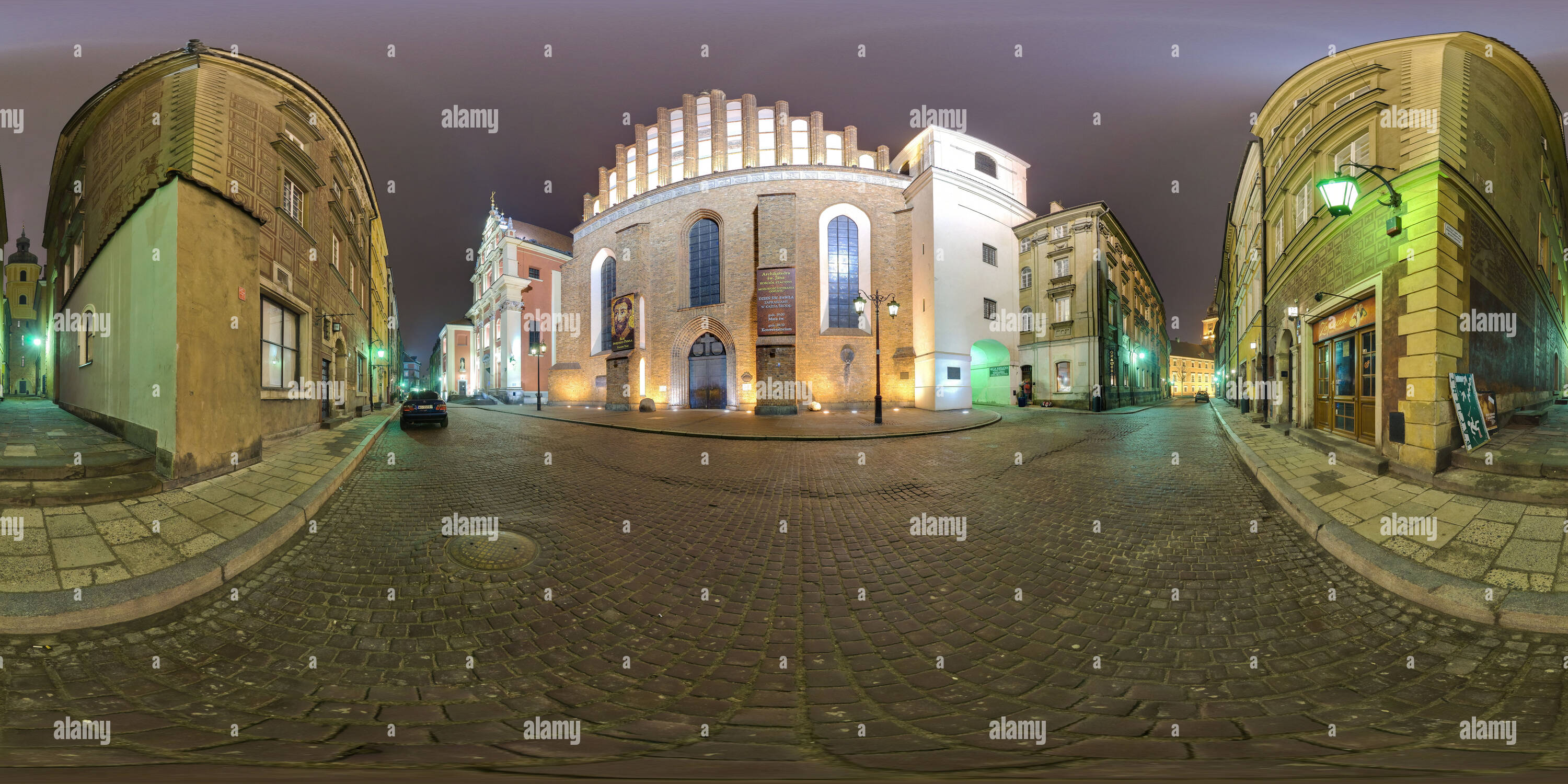 360° view of St. John's Cathedral, Warsaw - Alamy
