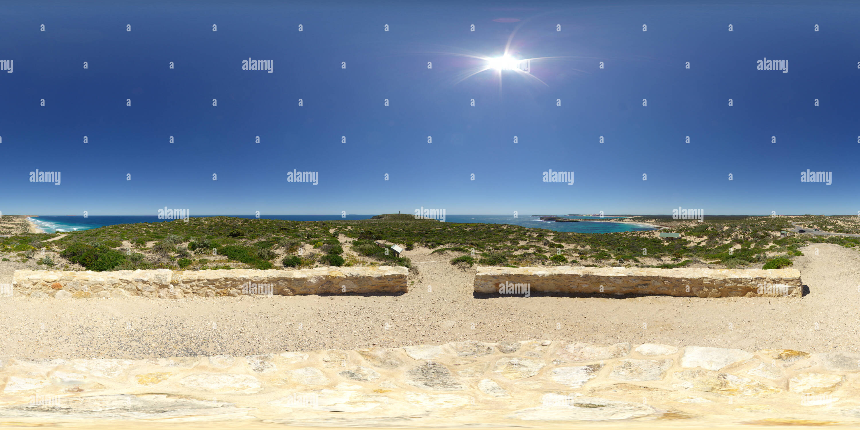 360° view of West Cape and Lighthouse - Alamy